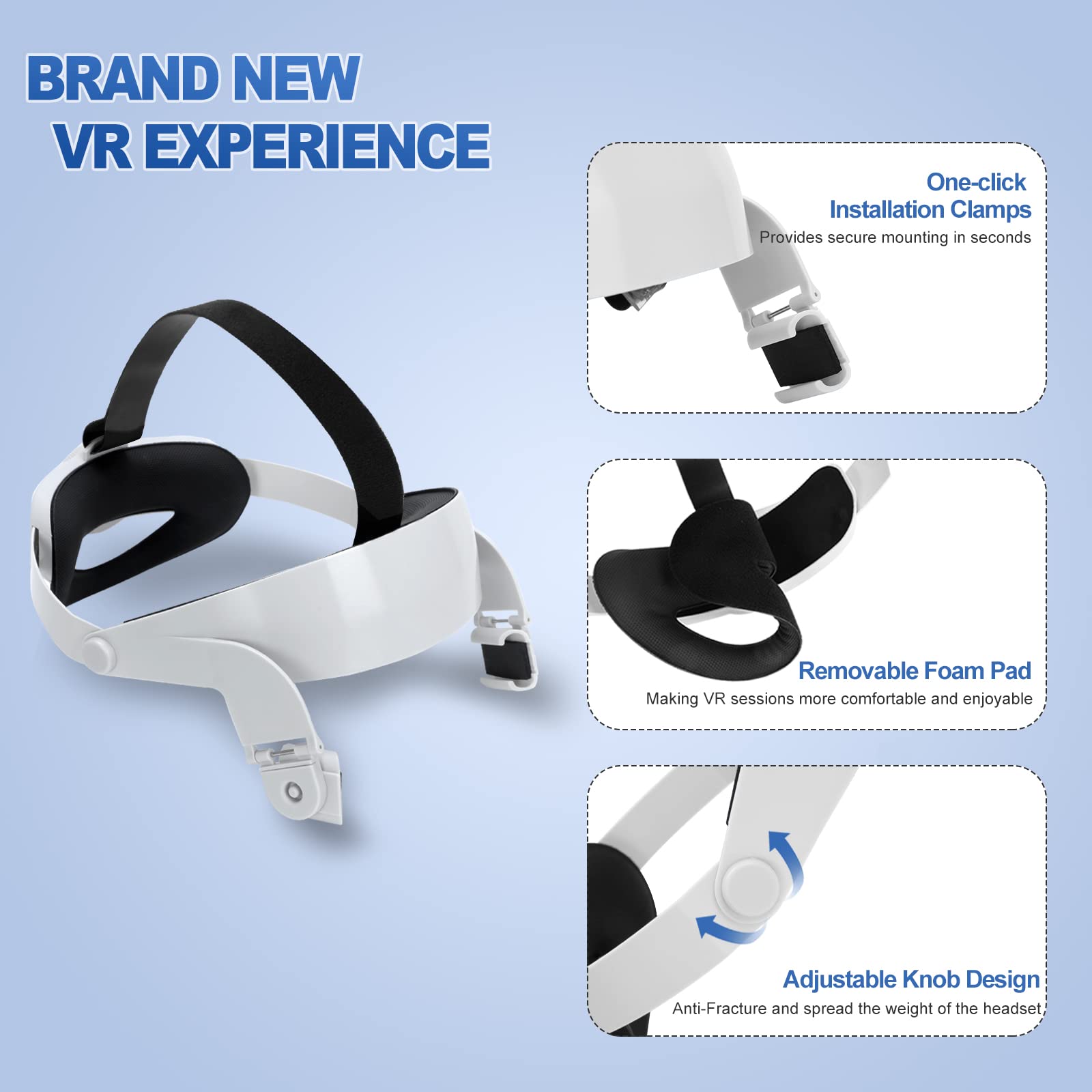 Halo Head Strap for Oculus Quest 2 - SUPERUS Replacement Accessories for Oculus Quest 2 Elite Strap for Enhanced Support and Comfort in VR