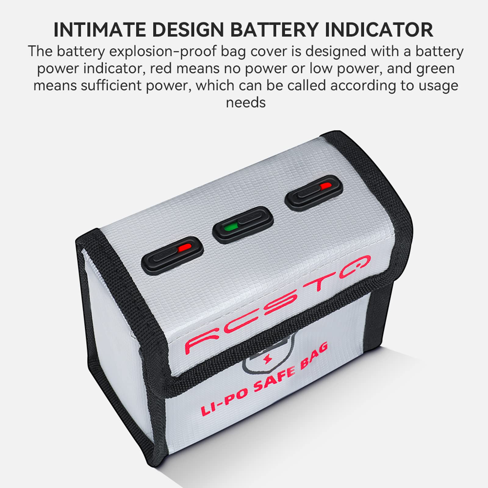 Antianxia Mini 3 Pro Lipo Battery Safe Bag Fireproof Explosion-Proof, Fire Retardant Lipo Bags, Batteries Charge Protector Bag,for DJI Mini 3 Pro Accessories (135x110x75mm)