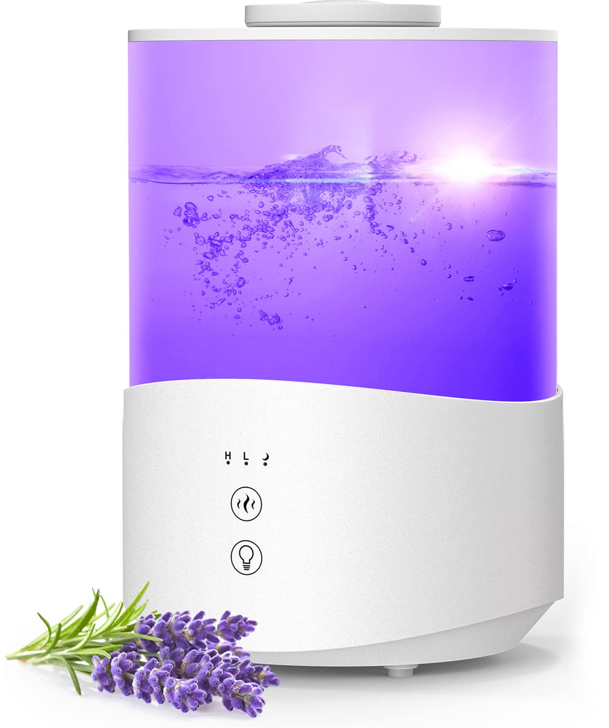 Cool Mist Humidifiers, UmorAiro UH1[Original] 23dB Air Humidifier for Plant, Baby Humidifier Essential Oil Diffuser with 7 Color Light, 2.5L Top-fill Humidifiers for Bedroom Last up to 28H, Sleep Mode