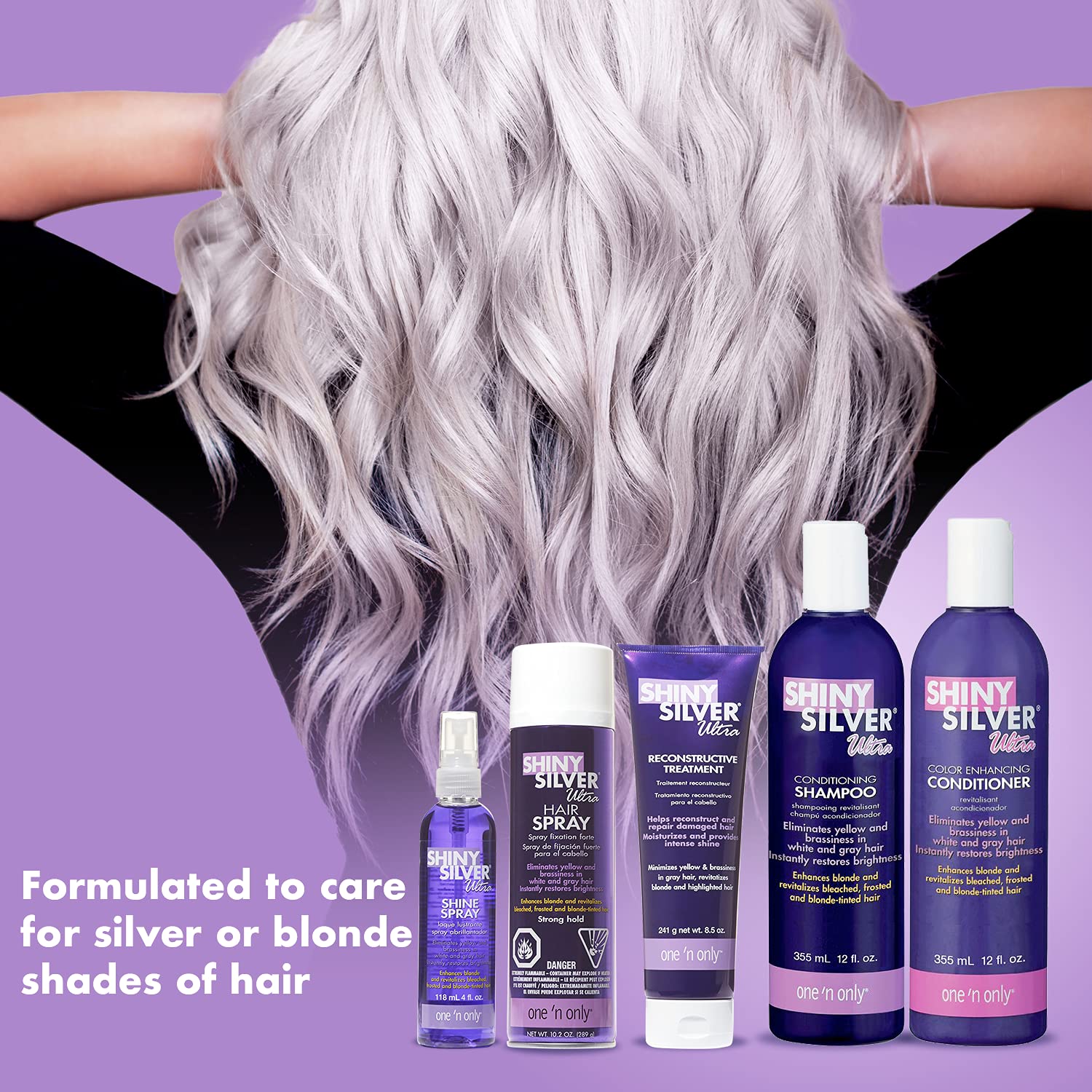 one 'n only Shiny Silver Ultra Color-Enhancing Conditioner, 12 fl. oz