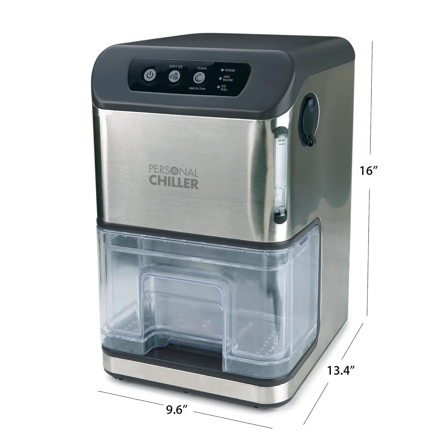 PERSONAL CHILLER Nugget Ice Maker Machine, 55lbs/24h Self-Cleaning Ice Machine, Chewable Ice Maker for Home Bar, Coffee Shop, Business