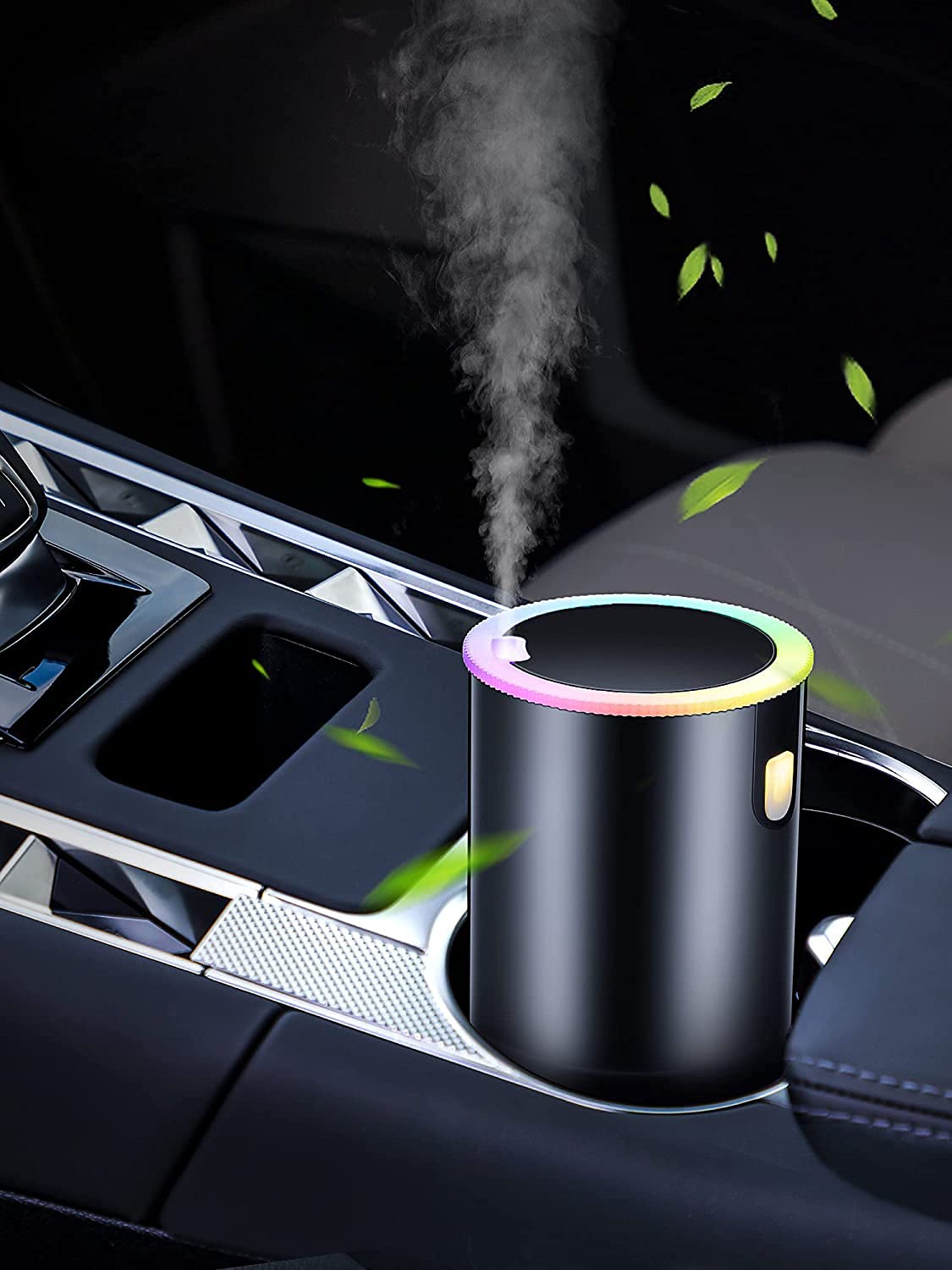 One Fire Car Diffuser for Essential Oils, Portable Humidifiers for Travel, 7 Colors Car Essential Oil Diffuser for Car, Mini Diffuser Car Oil Diffusers, USB Humidifier Car Diffusers for Essential Oils