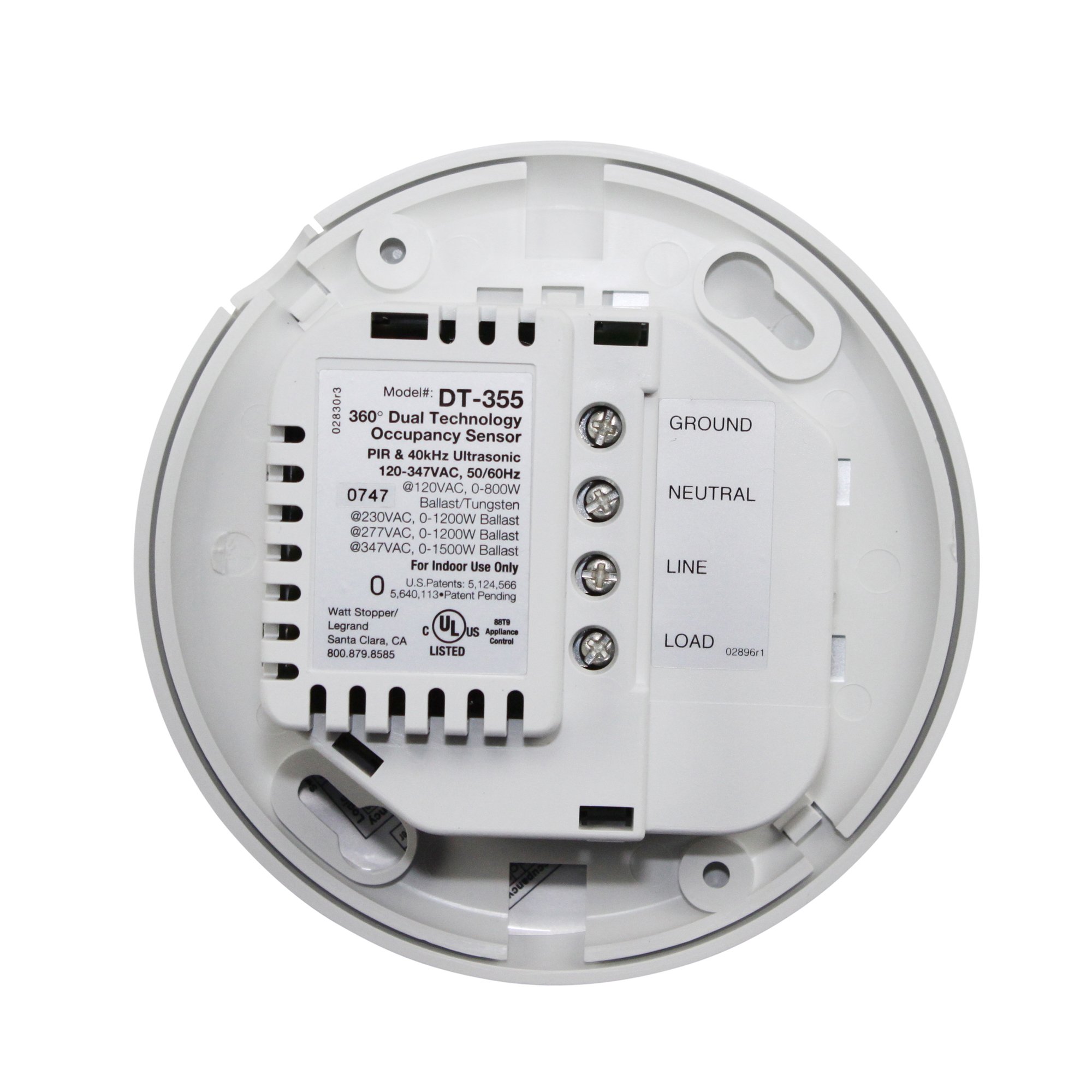 Legrand - Pass & Seymour Wattstopper® Dual Technology Low Profile Ceiling Mount Occupancy Sensor 100-347 VAC, 360°