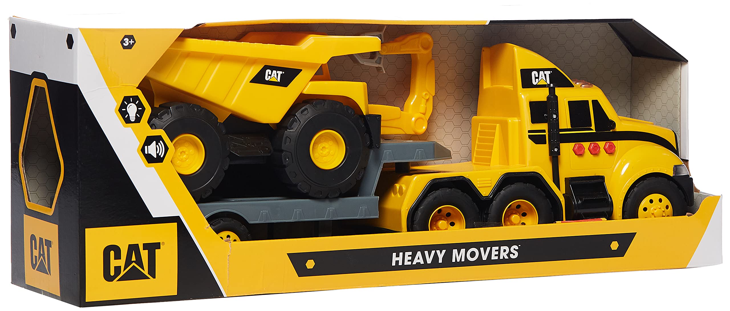 Funrise - Cat Heavy Movers Flatbed Truck with Dump Truck