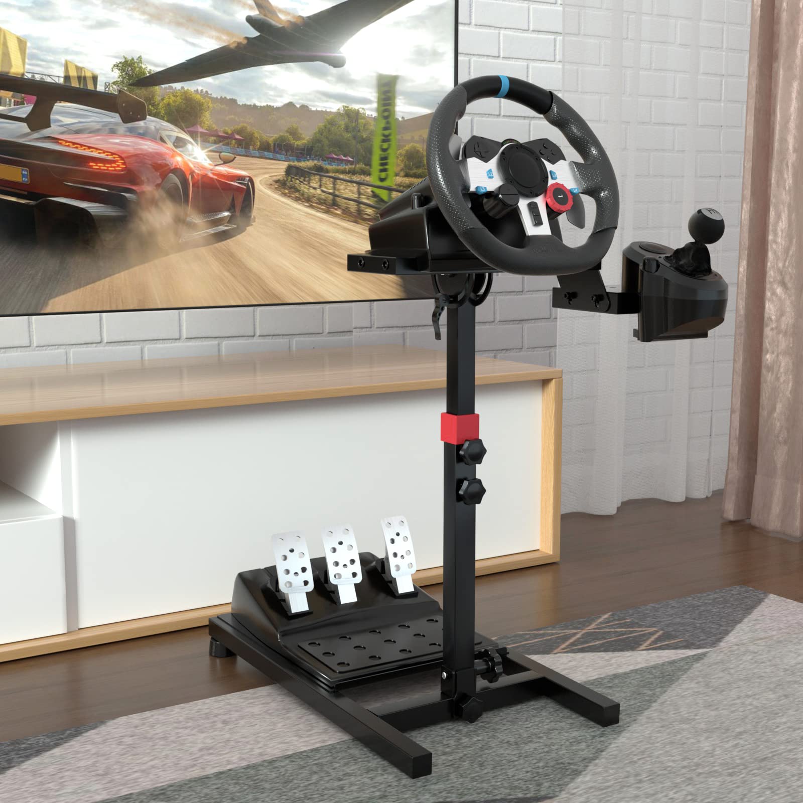 DIWANGUS Racing Wheel Stand Foldable Steering Wheel Adjustable Stand for Logitech G29 G920 G923 G27 G25 for Thrustmaster T248X T248 T300RS T150 458 TX Xbox PS4 PS5 PC