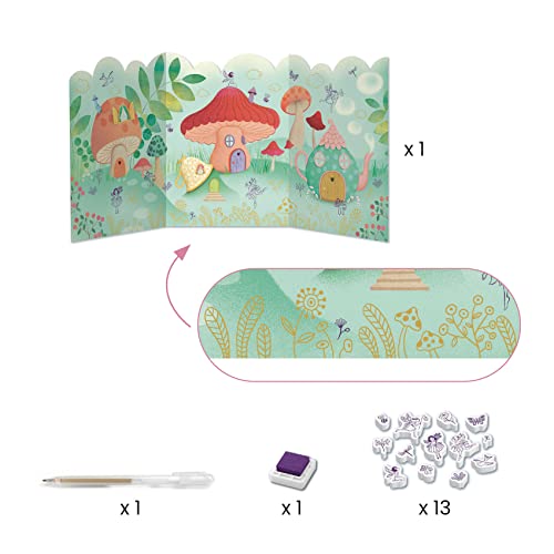 DJECO Fairy Craft Kit - Paint, Draw, Build & More for Home, School or Gifts - Fun & Creative for Family & Friends, Educational Art Craft Kit, Multi- Activitiy for Kids 6+ - Medium