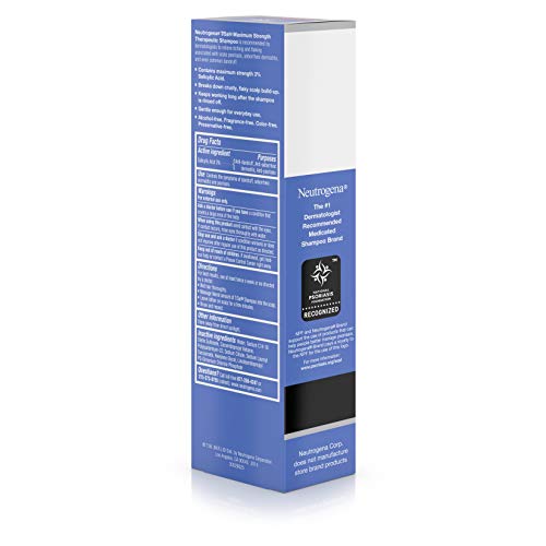 Neutrogena T/SAL Therapeutic Shampoo for Scalp Build-Up Control with Salicylic Acid, Scalp Treatment for Dandruff, Scalp Psoriasis & Seborrheic Dermatitis Relief, 4.5 fl. oz