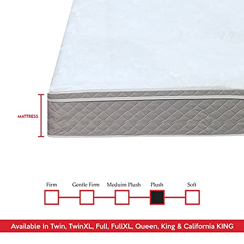 Nutan, 10-Inch Meduim Plush Eurotop Pillowtop Innerspring Mattress, Full XL