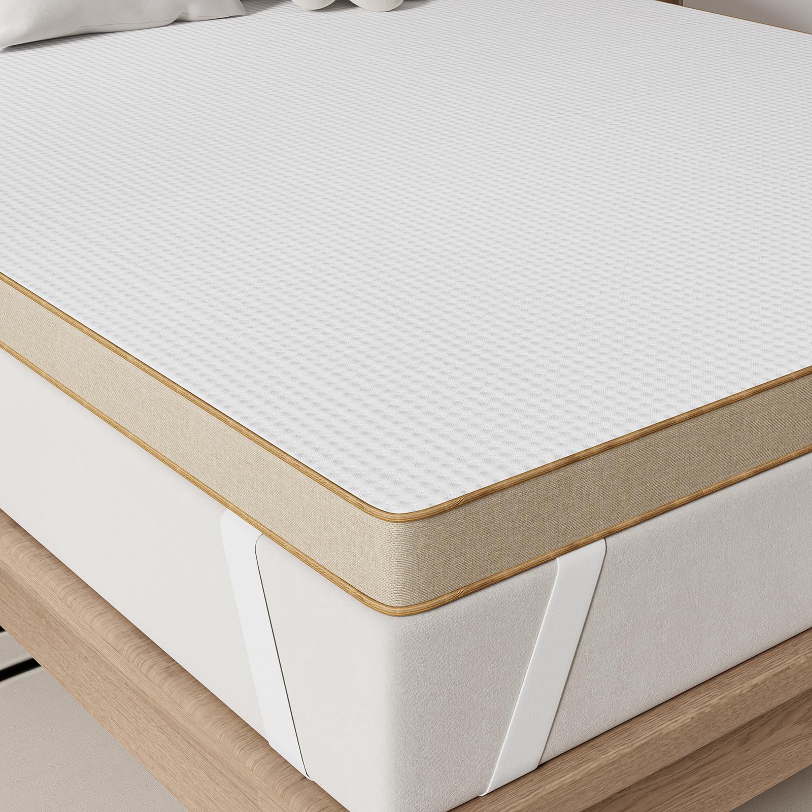 BedStory Extra Firm Mattress Topper Full Size, Extra Lumbar Support - 3 Inch Deep Sleep Mattress Topper for Pain Relief - Cooling & Smooth Cover, CertiPUR-US Certified