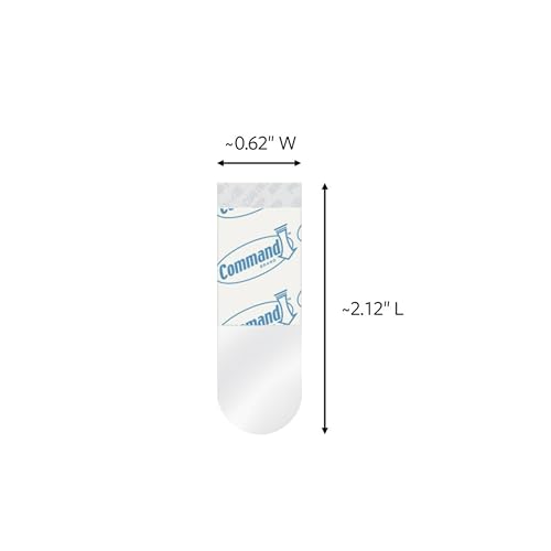 Command Small Refill Adhesive Strips, Damage Free Hanging Wall Adhesive Strips for Small Indoor Wall Hooks, No Tools Removable Adhesive Strips for Living Spaces, 16 Clear Command Strips
