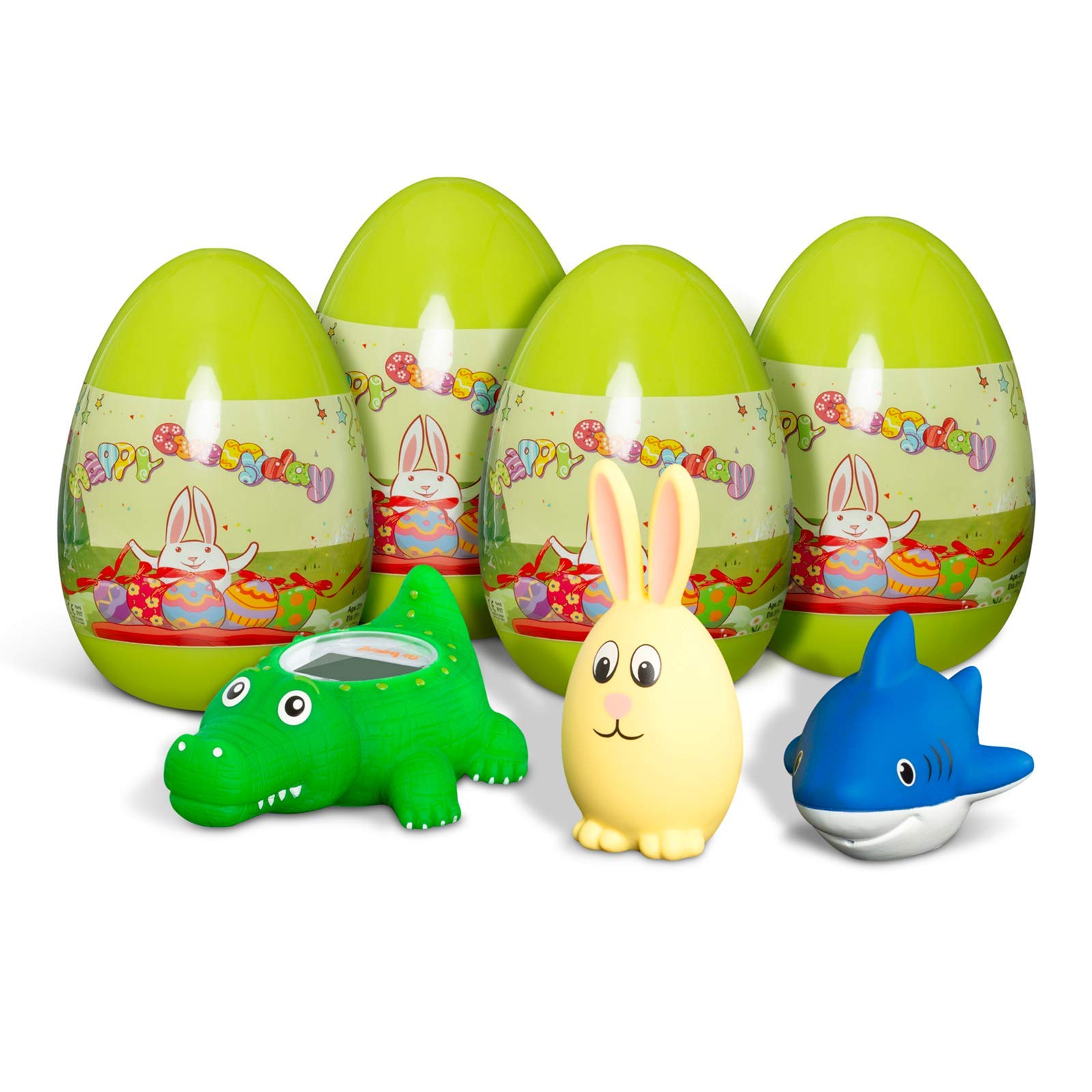 Doli Yearning Bath Toys for Toddlers - Colorful Water Squirting Animal Friends - Bathtub Playset with Floating Thermometer - BPA-Free, Educational and Interactive Bath Time Fun