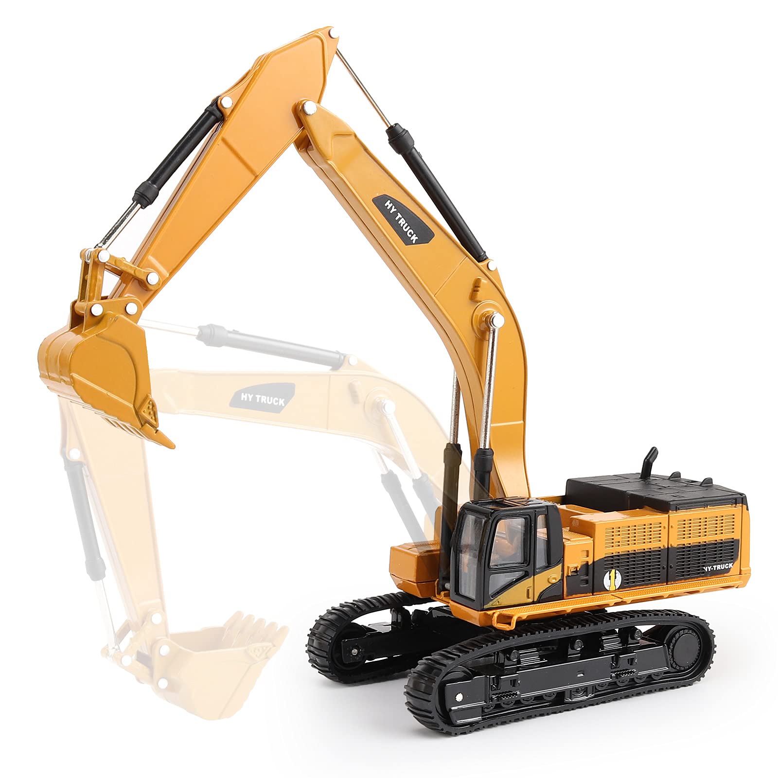 HAPYAD 1/50 Diecast Metal Excavator Toy for Kids, Construction Truck Vehicle Car Toy for Boys and Girls