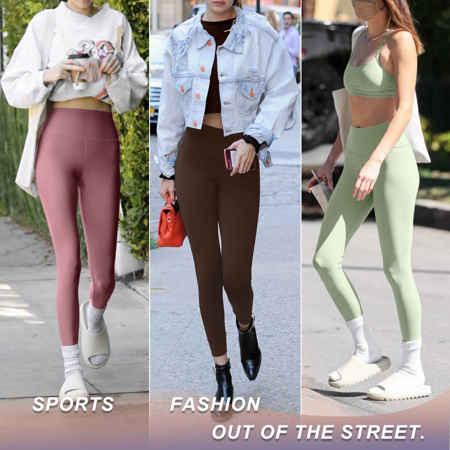 Aoliks Butt Lifting Leggings for Women, Grey High Waisted Tummy Control Gym Workout Running Yoga Pants