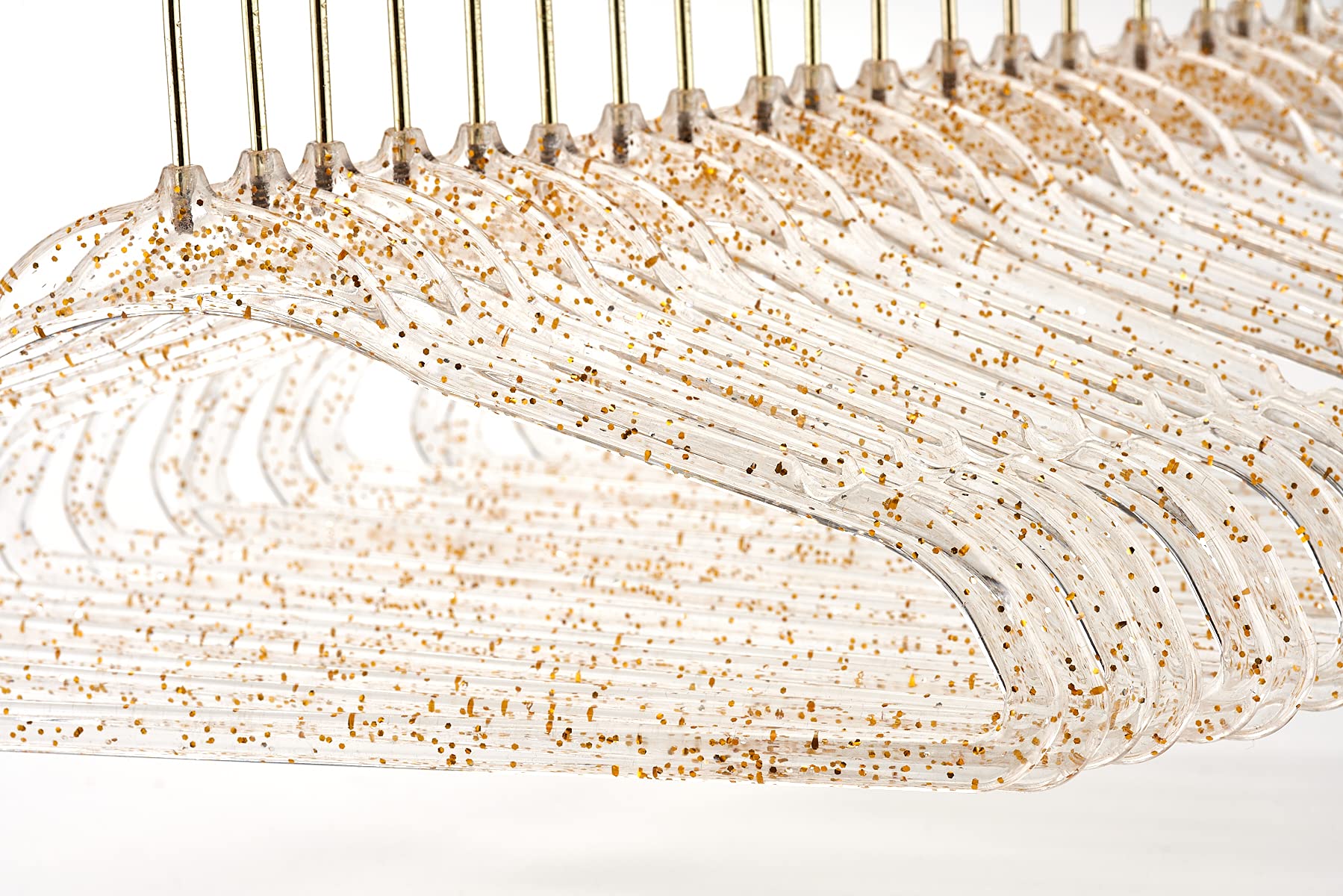 Concepts 20 Pack Premium Heavy Duty Glitter Accrylic Baby Hangers-Elegant for Baby Nursery Space-Saving Non-SlipClothes Hangers with Chrome Hook