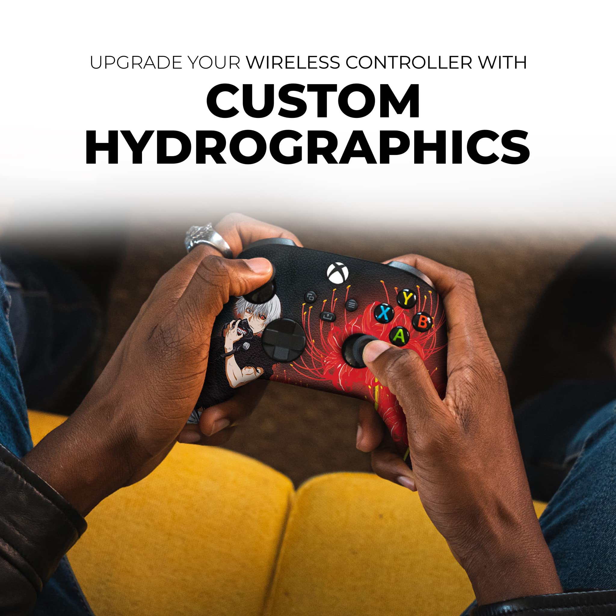 DreamController Tokyo Ghoul Custom X-box Controller Wireless compatible with X-box One/X-box Series X/S Proudly Customized in USA with Permanent HYDRO-DIP Printing(NOT JUST A SKIN) (MODDED)