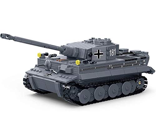 General Jim's Military Brick Building Set - WW2 German Army King Tiger Tank Building Blocks Model Set for Military, World War 2, Military and Brick Building Enthusiasts Including Teens and Adults