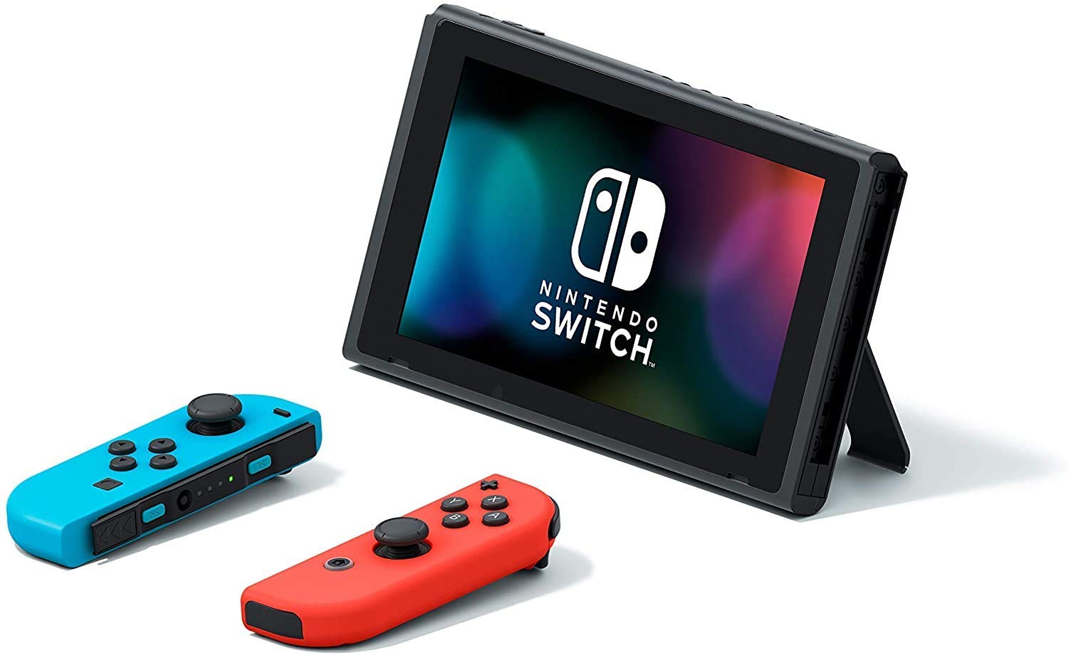 Game Bundle Nintendo Switch Bundle with 12 Month Online Family Plan /128GB SanDisk Micro SD Card/Case and Screen Protector,Red and Blue w/128GB SD/Case