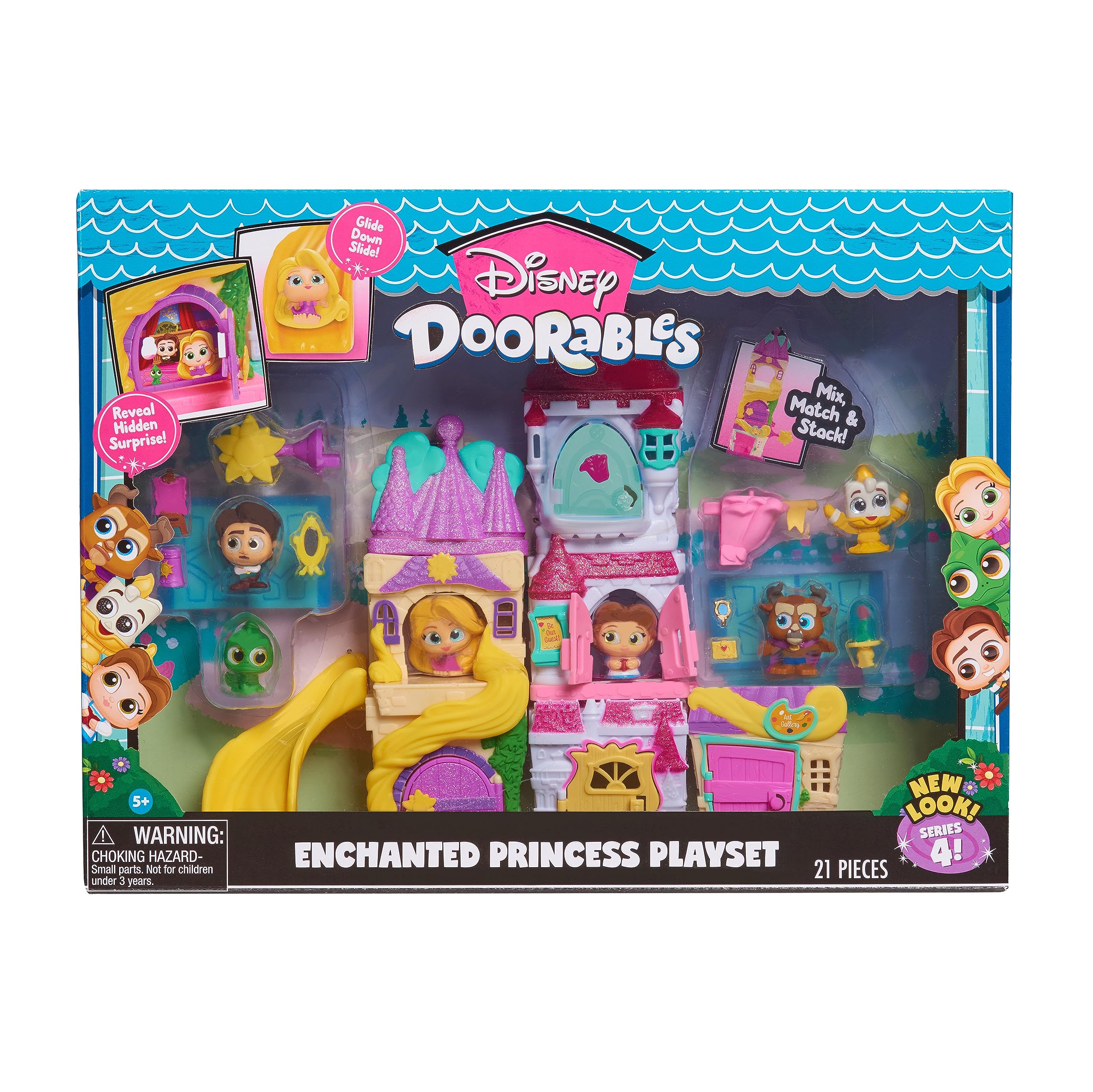 Disney Doorables Enchanted Princess Playset, 1.5-inch Collectible Figures