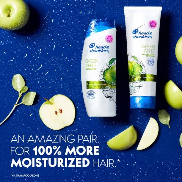 Head and Shoulders, Dandruff Shampoo, Green Apple - 13.53 Fl Oz (Pack of 3)