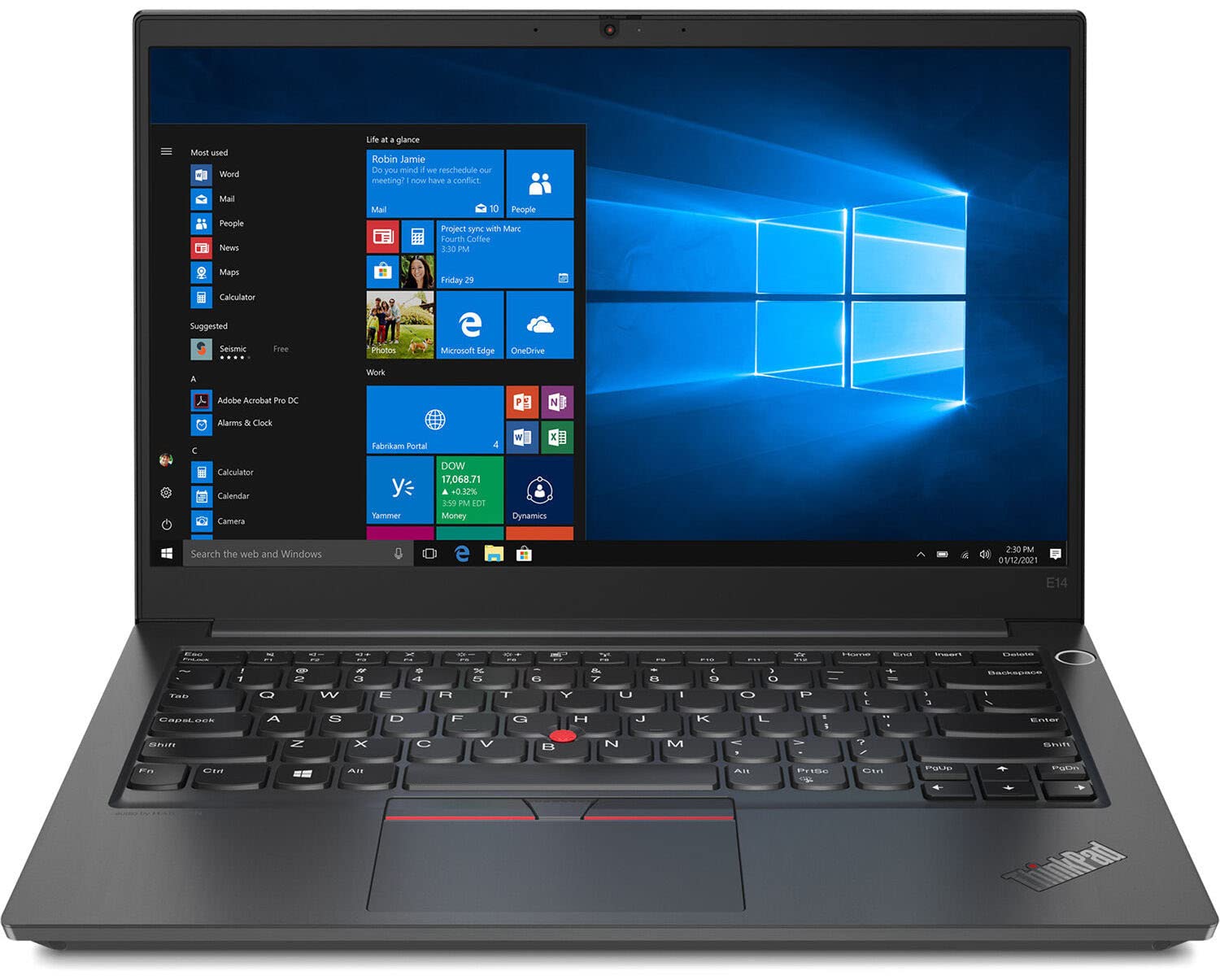 Lenovo ThinkPad E14 Gen 3 Business Laptop 14.0" FHD Display (AMD Ryzen 5 5500U 6-Core, 16GB RAM, 512GB PCIe SSD, AMD Radeon,WiFi 6, Bluetooth 5.2, Webcam, Win 10 Pro) with Hub