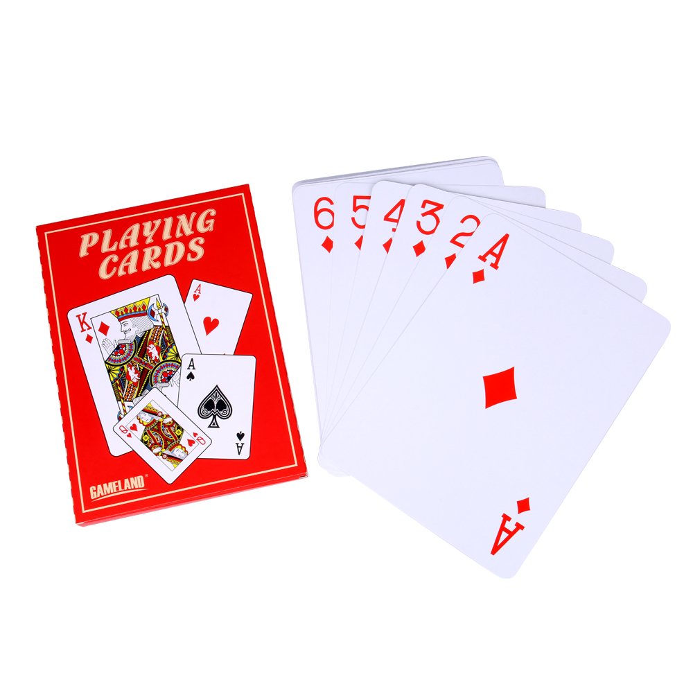 GAMELAND Super Jumbo Playing Cards (Humongous 8-1/4" x 11-3/4" Cards)