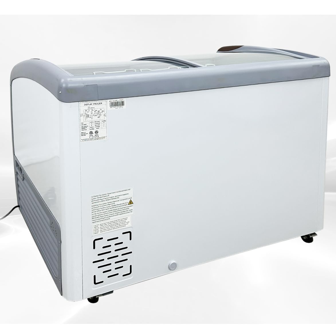 Chest Freezer Glass Door slide Commercial Ice Cream Freezer 49" White Stand Alone Curve Display Top w/Storage Baskets - 13 Cu.Ft…XS-360YXL