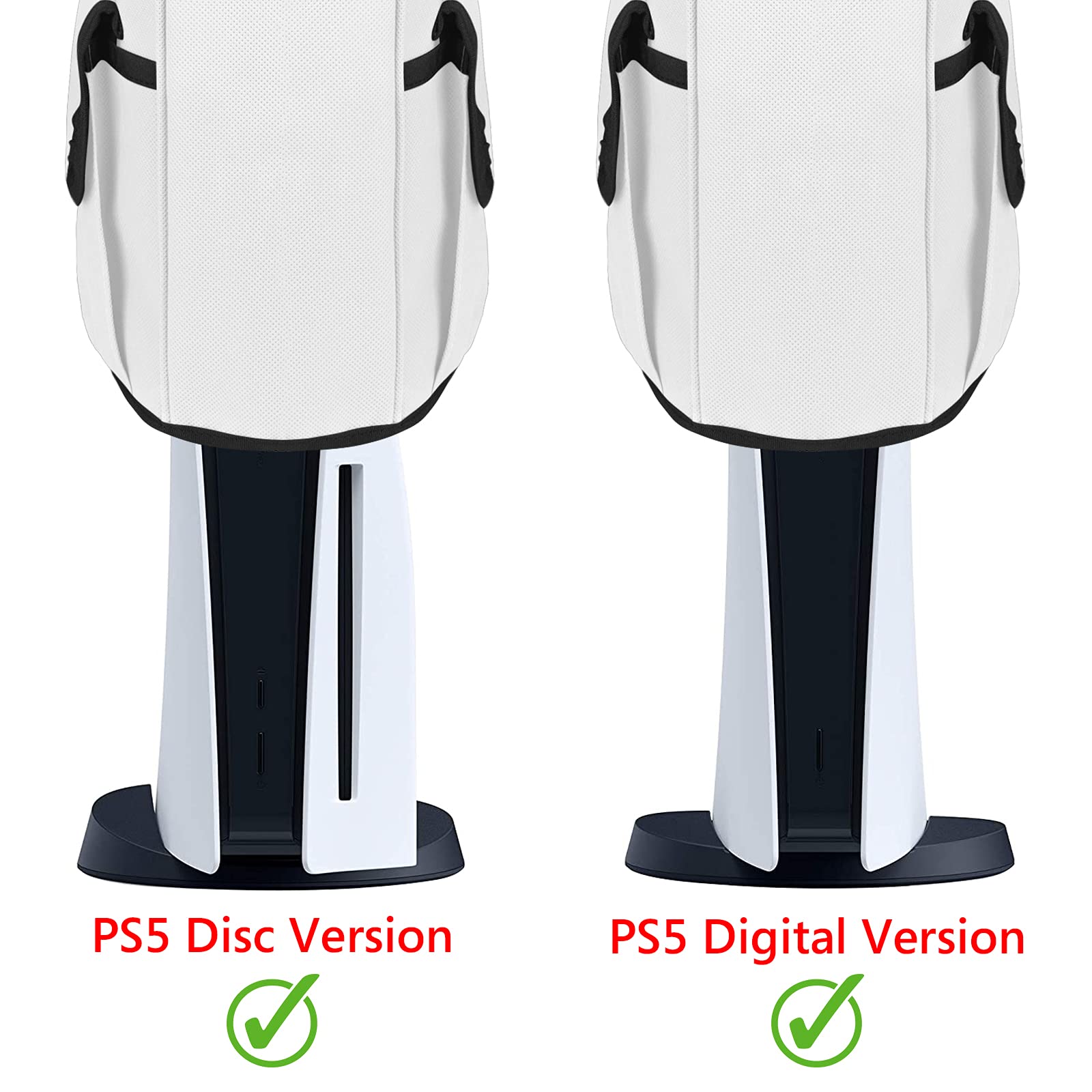 Linkidea PS5 Controller Storage Pocket Protective, Nylon Dust Cover for Game Console, Skin Cover Anti Scratch Protector Sleeve Compatible with Playstation 5 Console (White)