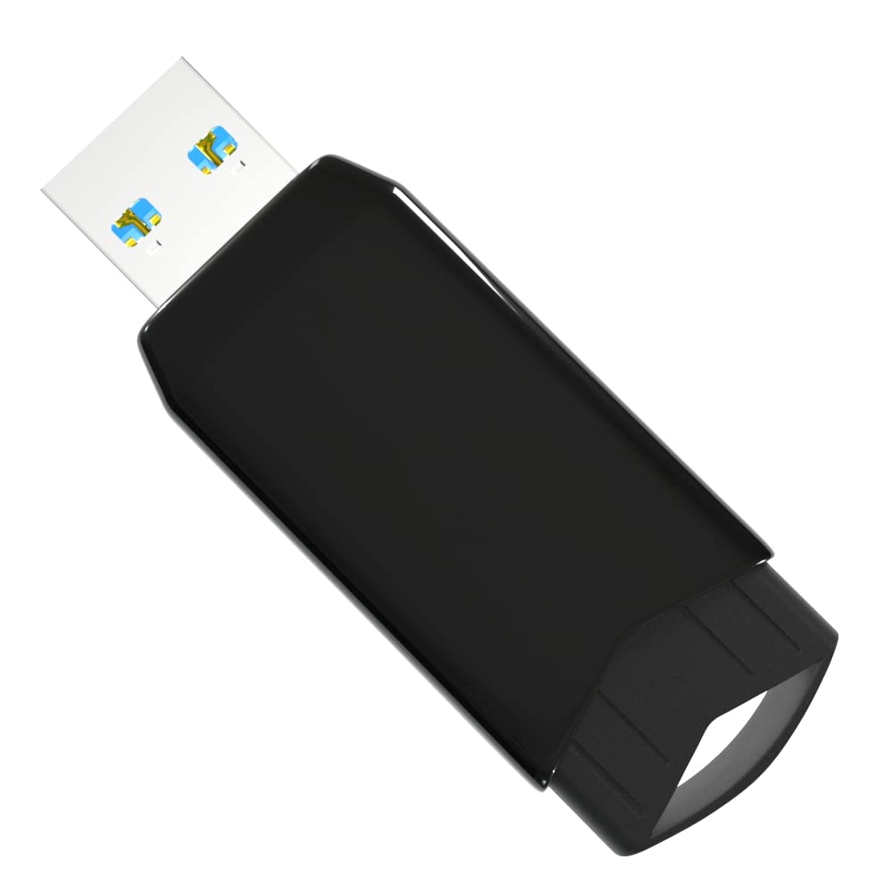 AreTop 128GB USB 3.0 Flash Drive 128 GB Retractable Thumb Drive High Speed Memory Stick Data Storage Pendrive(128GB USB3.0 Black)