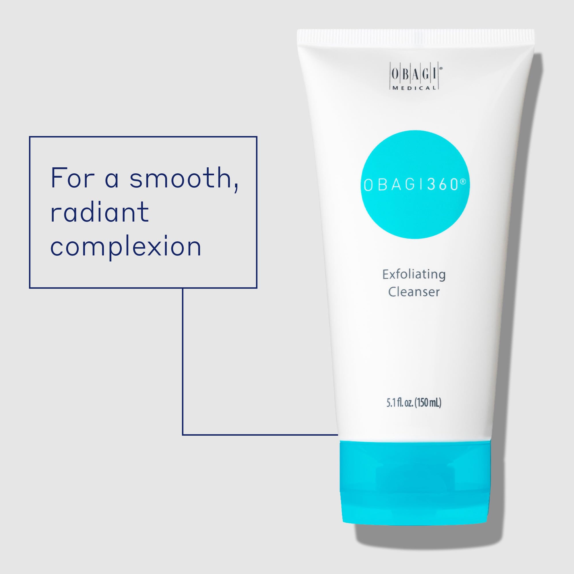 Obagi360 Exfoliating Cleanser β For Fine Lines & Wrinkles, Helps Exfoliate & Revive Dull, Dry Skin β 5.1 oz