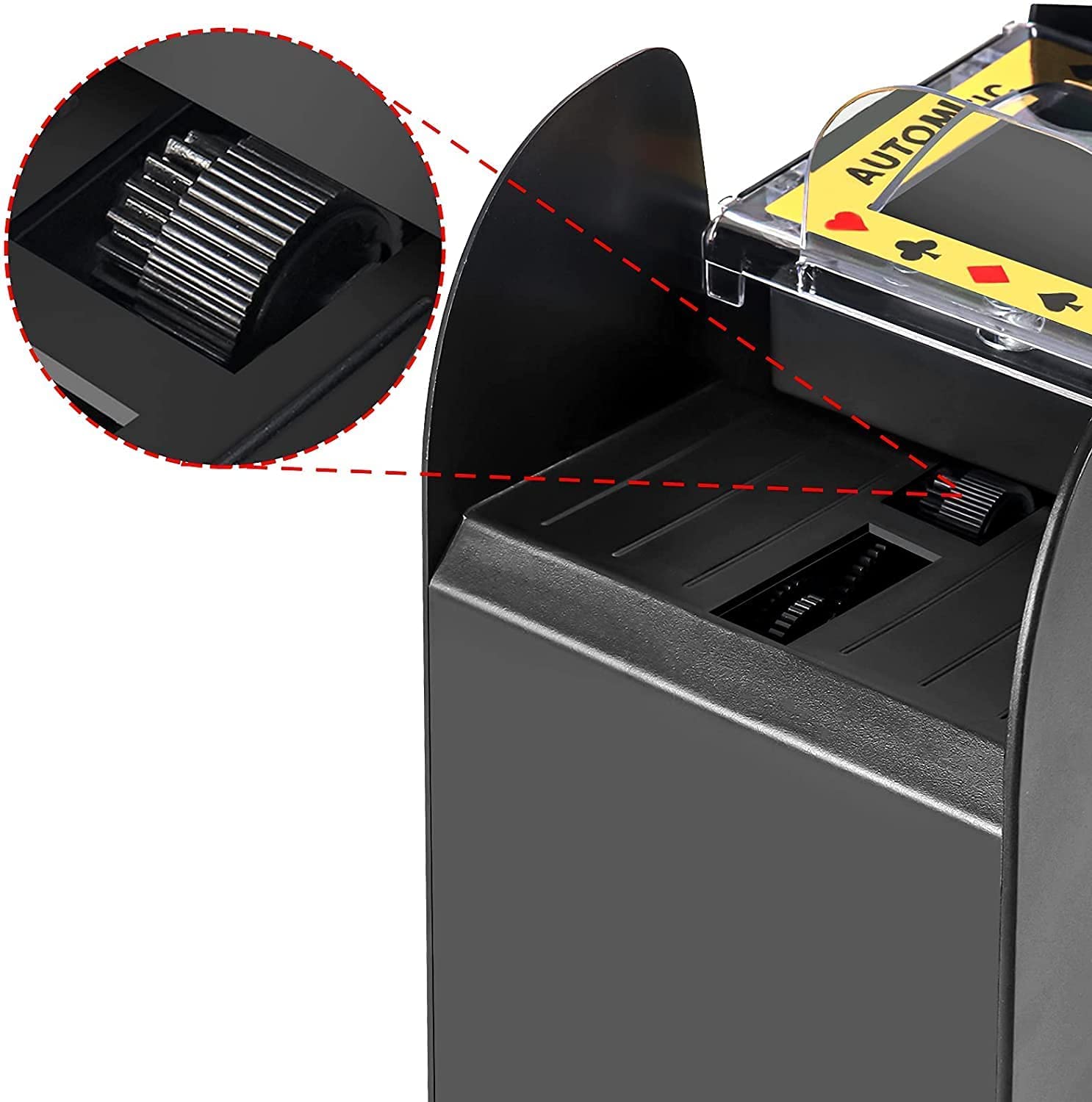 Nileole 6 Decks Automatic Card Shuffler, Battery-Operated for UNO,Phase10, Texas Hold'em, Poker, Home Card Games, Blackjack, Party Club