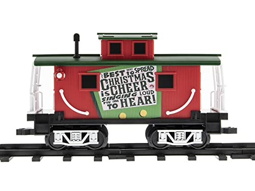 Lionel Battery-Operated Elf Toy Train Set with Locomotive, Train Cars, Track & Remote with Authentic Train Sounds, & Lights for Kids 4+