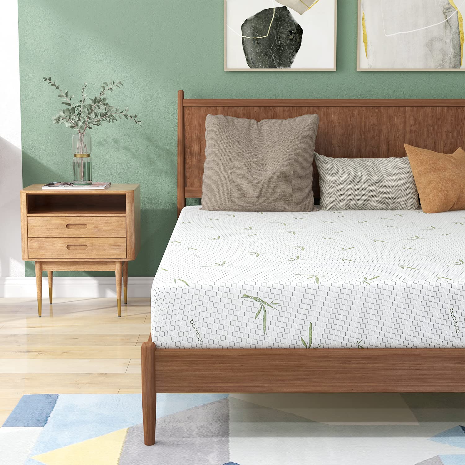 wOod-it Queen Mattresses, Mattress Queen Size Memory Foam Bed in A Box Cooling Medium Firm (8 inch, Queen)