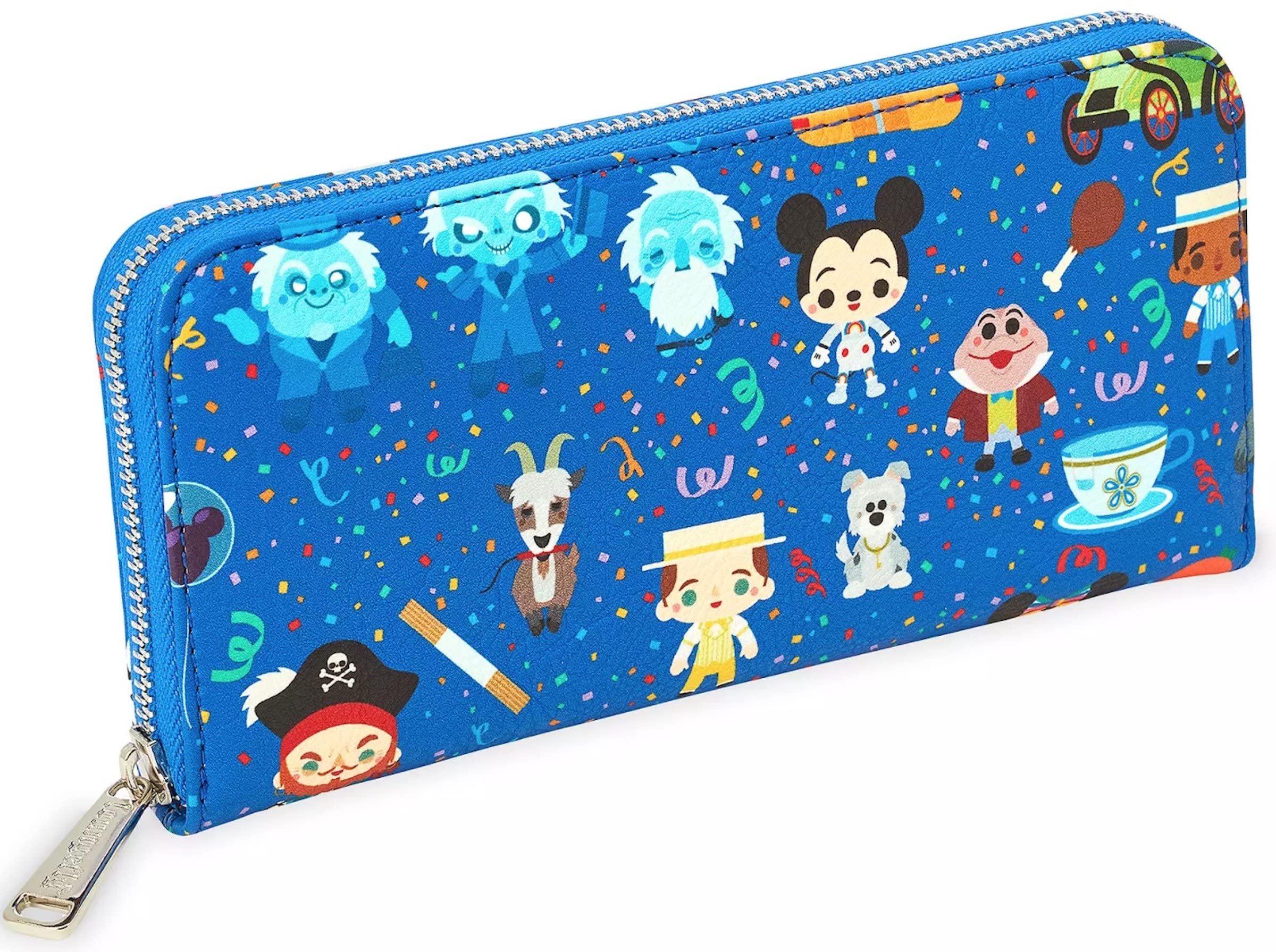DisneyParks Exclusive - Zip-Around Wallet - Chibi Park Characters and Attractions
