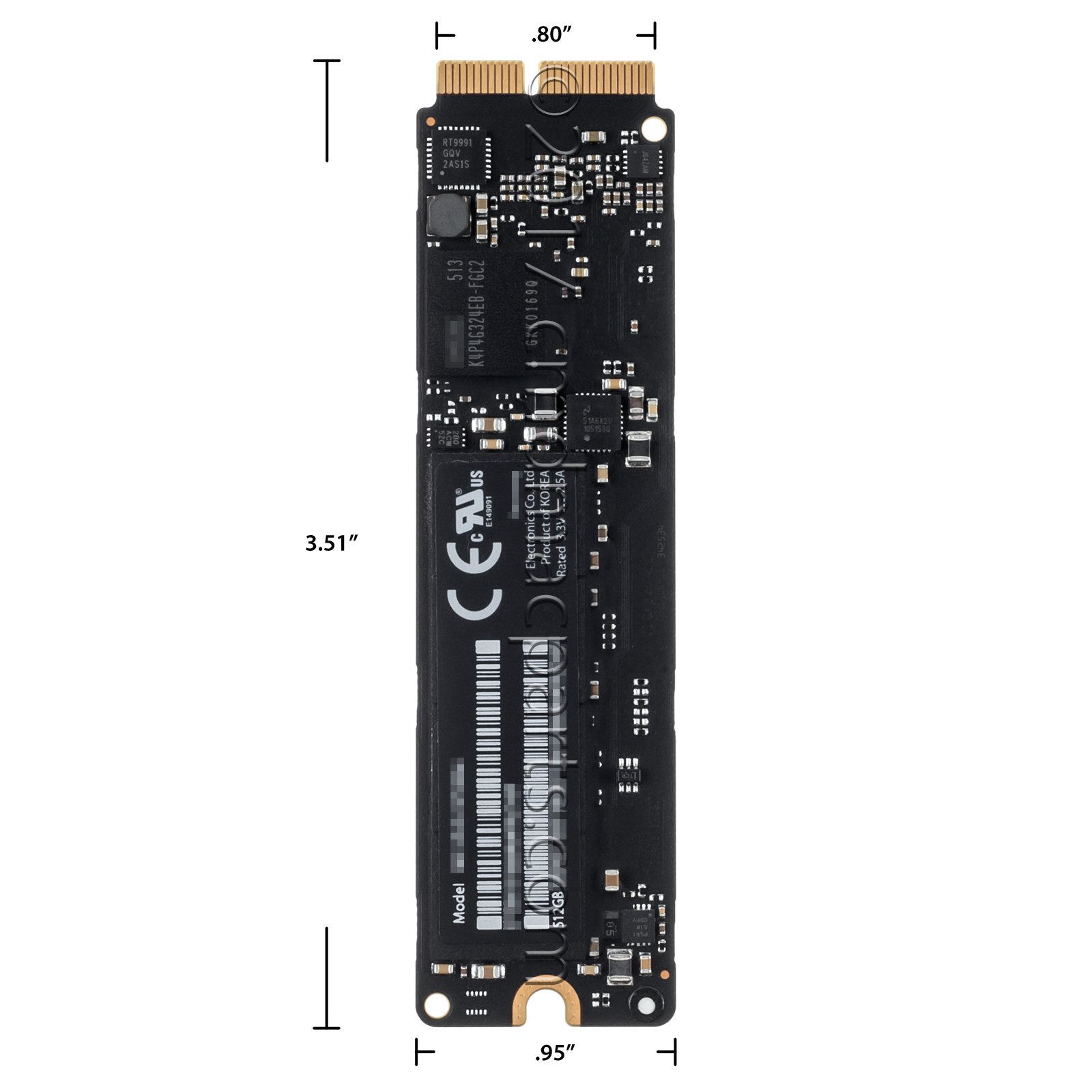 Odyson - 512GB SSD Replacement for Apple MacBook Air 11" A1465, 13" A1466 (Mid 2013-Early 2014)