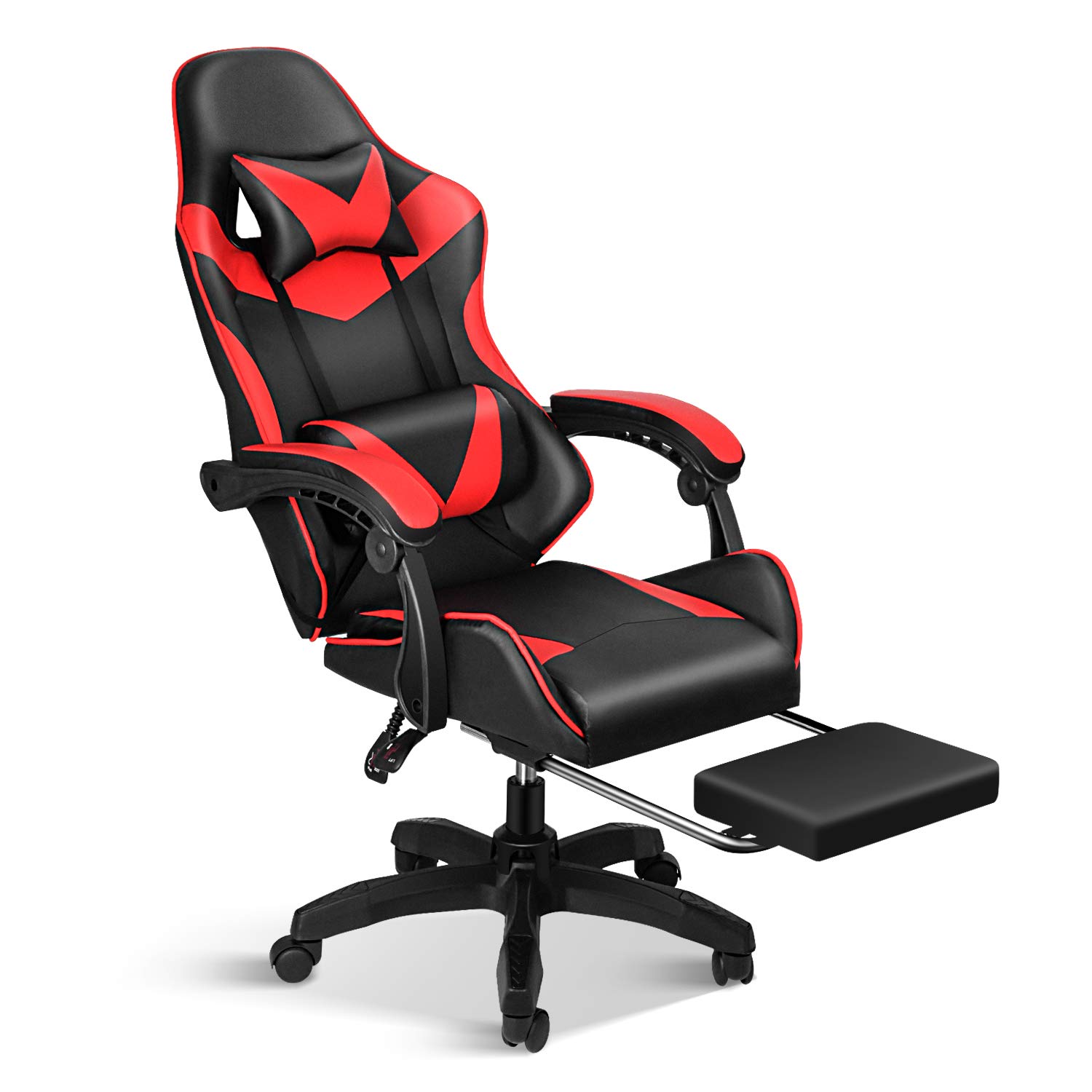 Gaming Chair,Ergonomic Office Chair,High Back Computer Chair,Adjustable Swivel Leather Desk Chair,Mesh Task Chair with Headrest and Lumbar Support