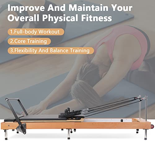 ARKANTOS Pilates Reformer Pro, Studio Grade Pilates Machine Bundle with Reformer Accessories, Reformer Box, Cardio Rebounder, Padded Jump Board