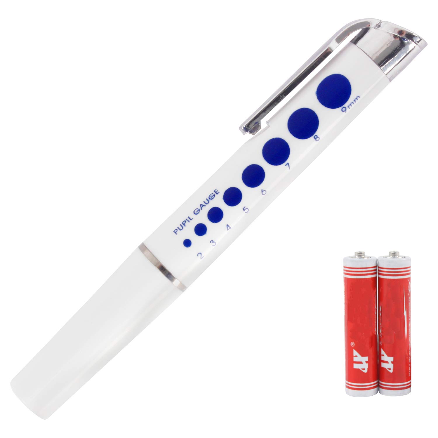 Dixie Ems Reusable LED Diagnostic Penlight with Pupil Gauge