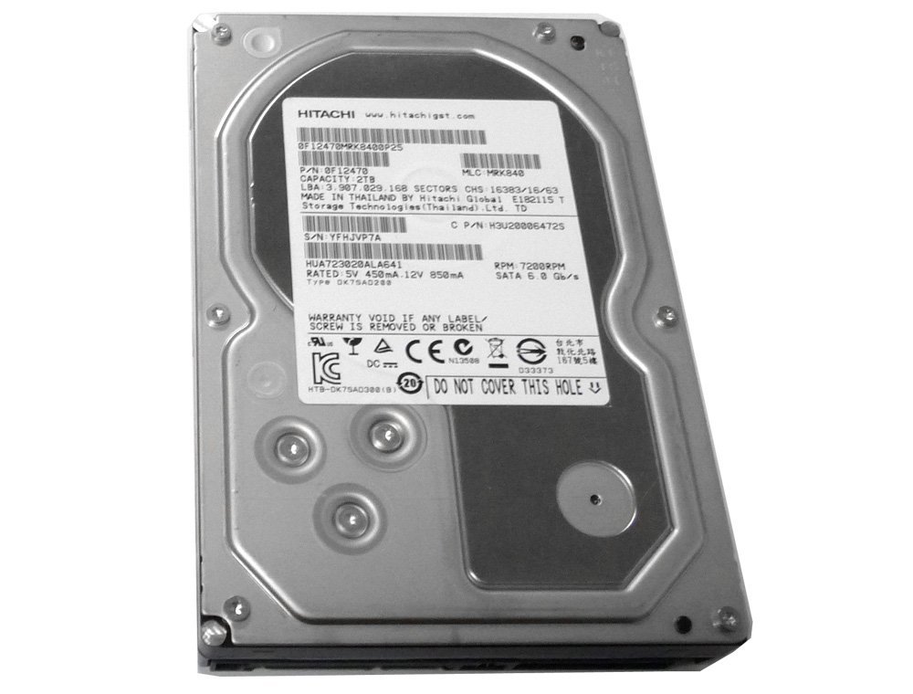 Hitachi Ultrastar A7K3000 2TB HUA723020ALA641 (0F12470) 2TB 64MB Cache 7200RPM SATA III (6.0Gb/s) Enterprise 3.5in Hard Drive (Renewed)