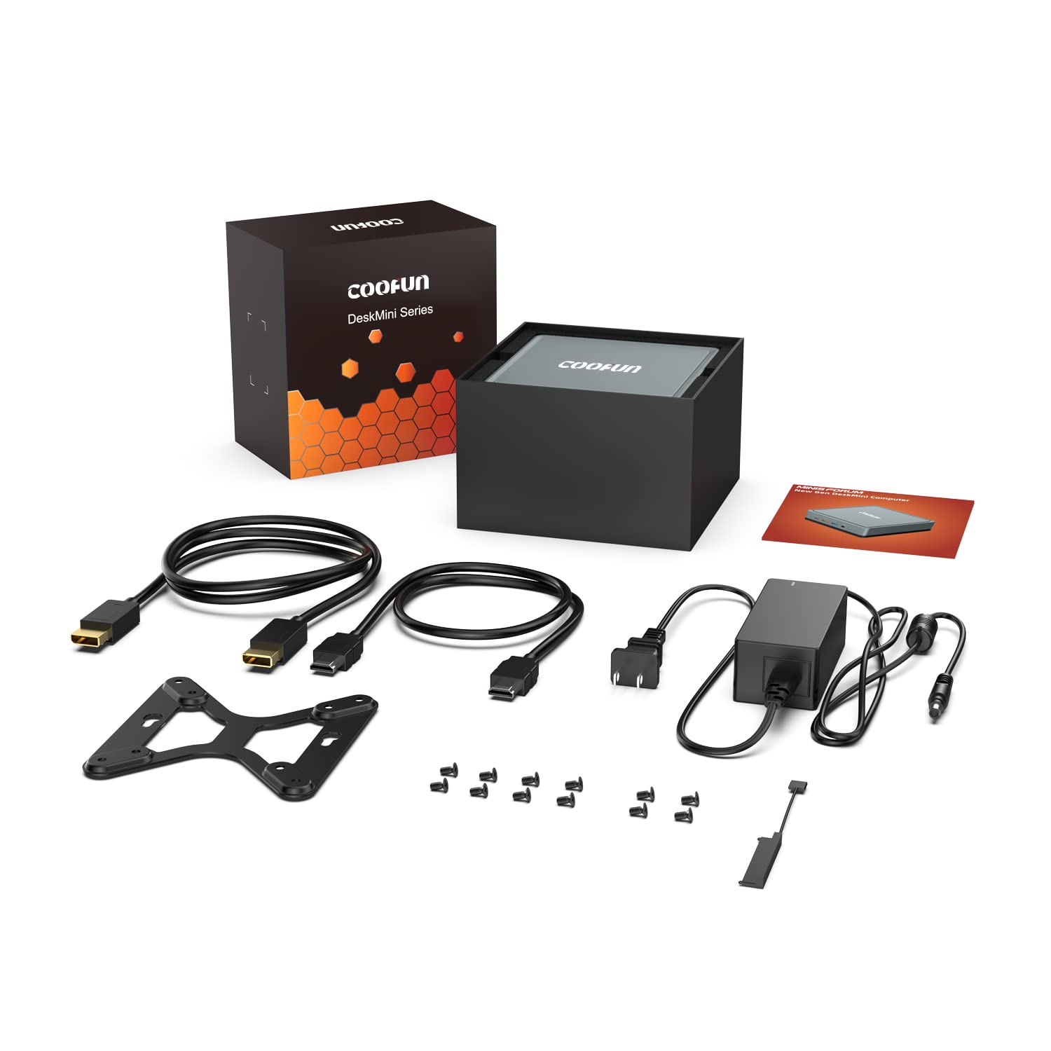 COOFUN UM350 Mini PC AMD Ryzen 5 3550H Mini Computer DDR4 16 GB RAM 512 GB PCle SSD, Radeon Vega Graphics, Dual Band WiFi HDMI/DisplayPort/USB-C, 2.5G RJ45 LAN, 4X Ports USB 3.0