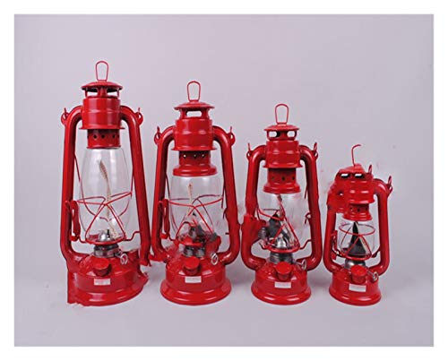 GAOZ Outdoor Lights 2pcs Nostalgic Classic Kerosene Lamp Hurricane Lantern Wild Emergency Light Camp Light,Paraffin Lamp 19cm for Home,Garden,Yard,Decorations