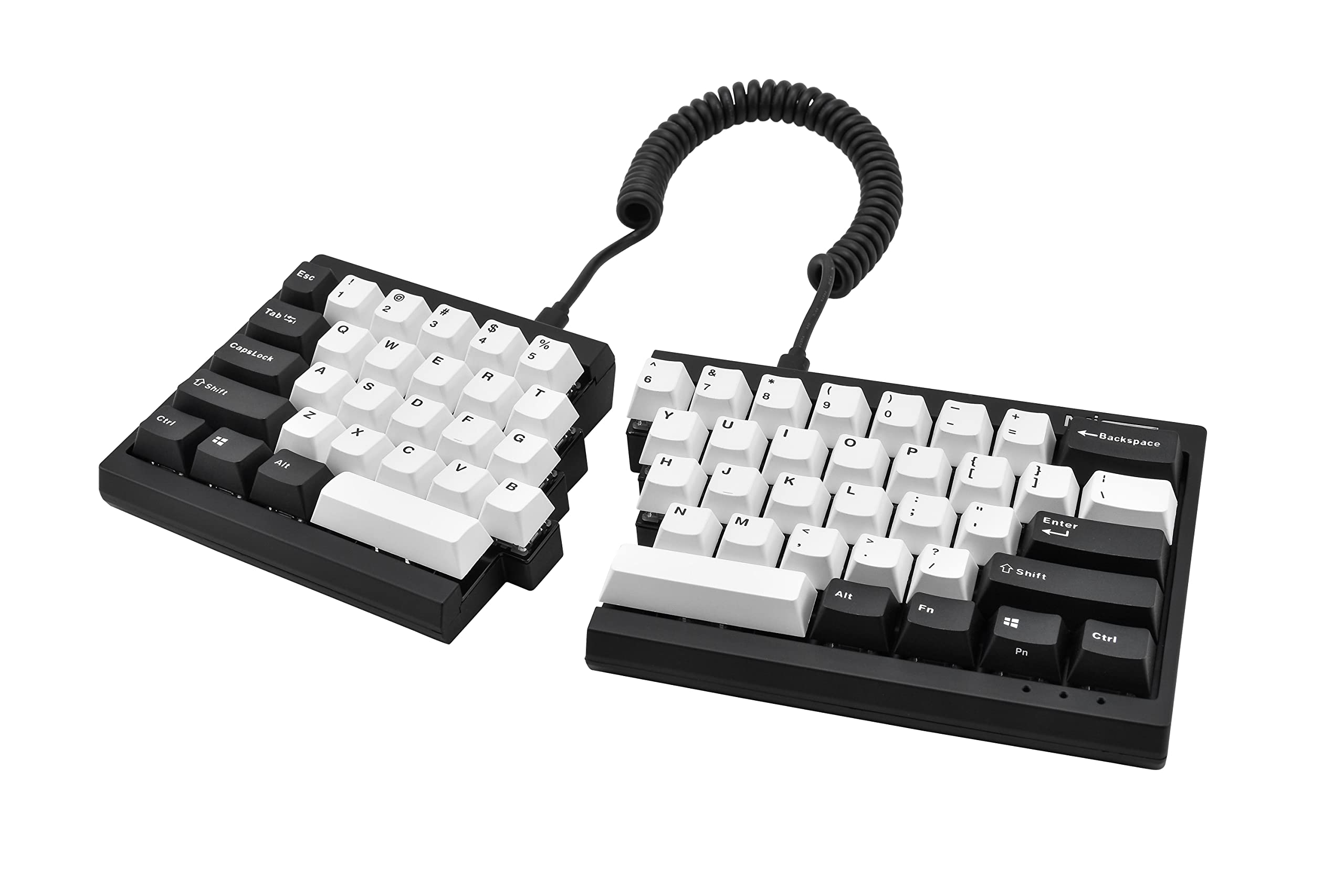 Mistel MD600RGB v3 60% Split Mechanical Keyboard, Two Tone PBT Double Shot Keycaps, Programmable Macro Support, USB to Type-C, Windows and Mac OS, Cherry MX Brown Switch