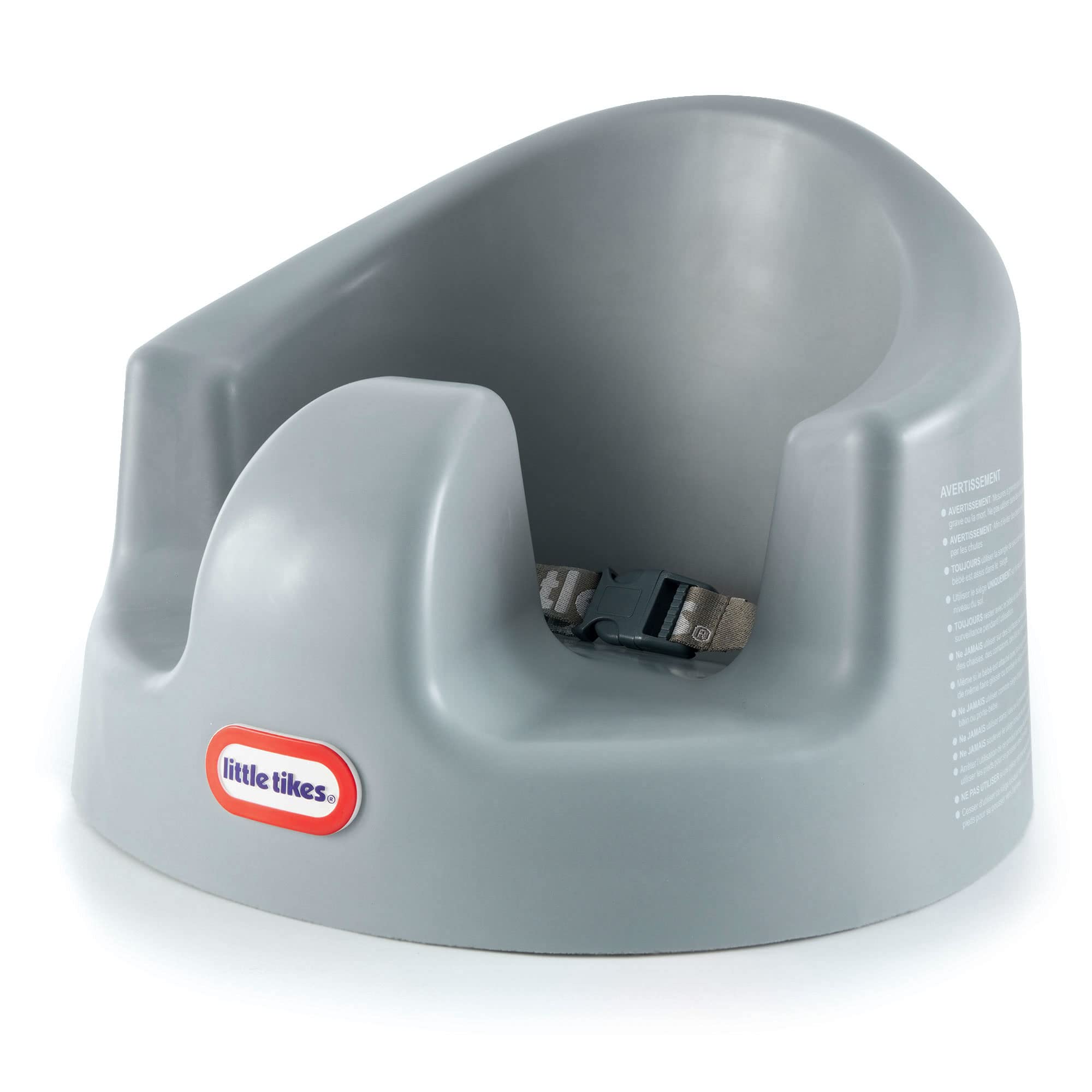 Little Tikes My First Seat Infant Toddler Foam Cushion Floor Support Seat Baby Chair, Grey