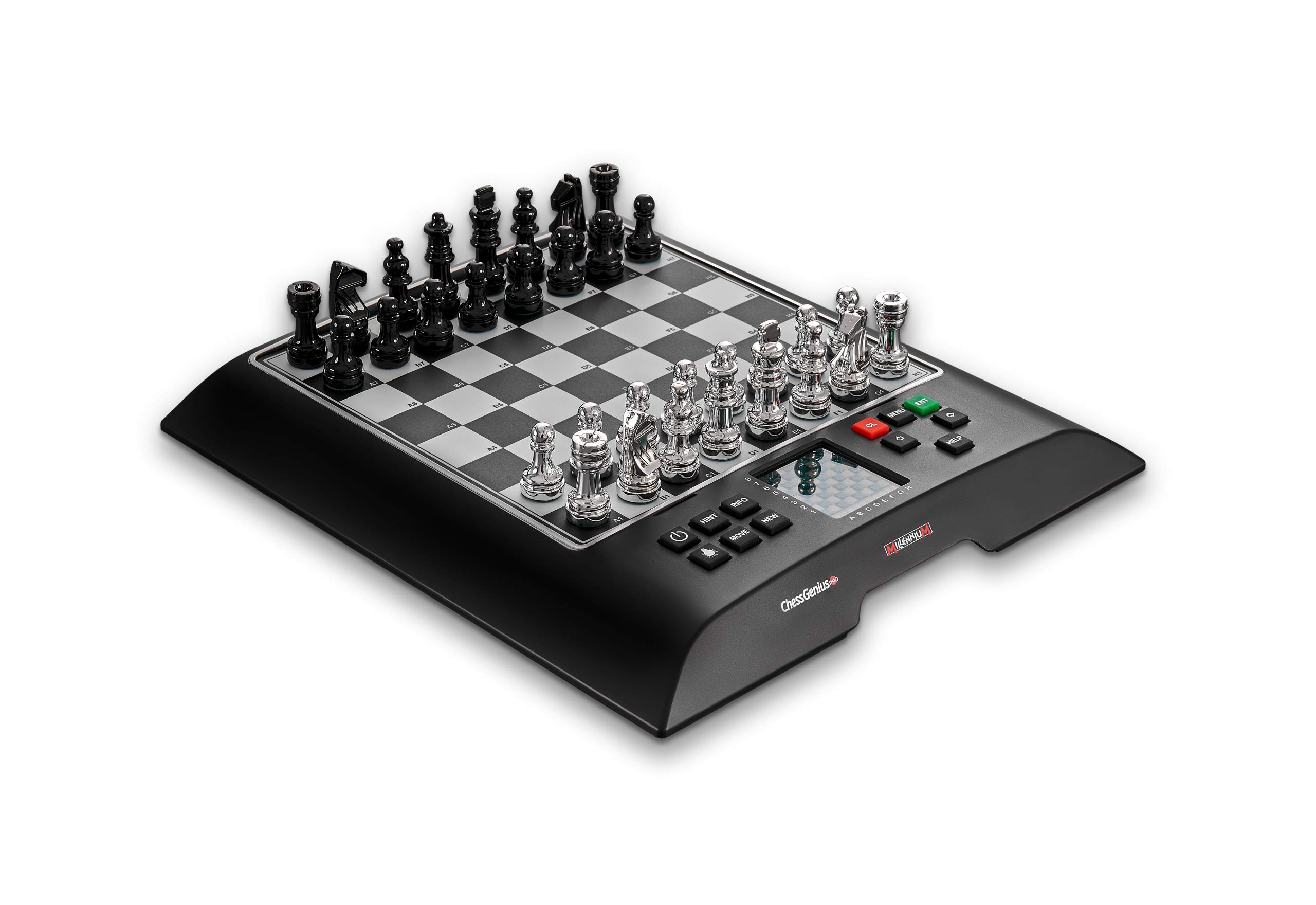 Chess Genius PRO Electronic Chess Board by Millennium - from Beginner to Advanced - The Perfect Partner for Practice and Play - Batteries Included - Model MIL812