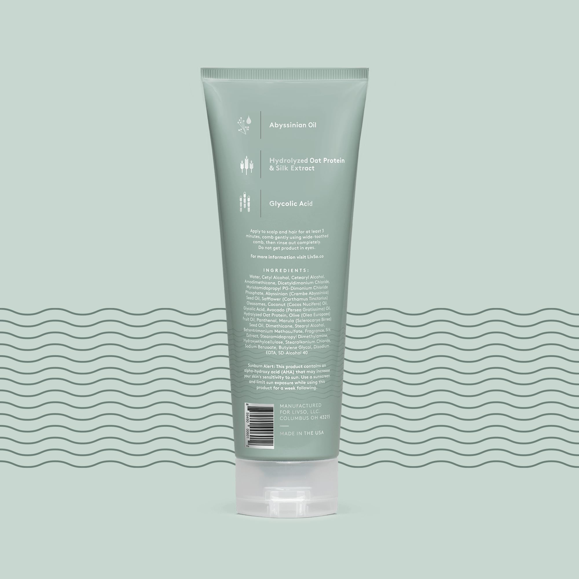 LivSo Moisturizing Scalp Conditioner - Moisturizes Hair & Scalp - Naturally Derived - Fresh Feel - (1 Bottle)