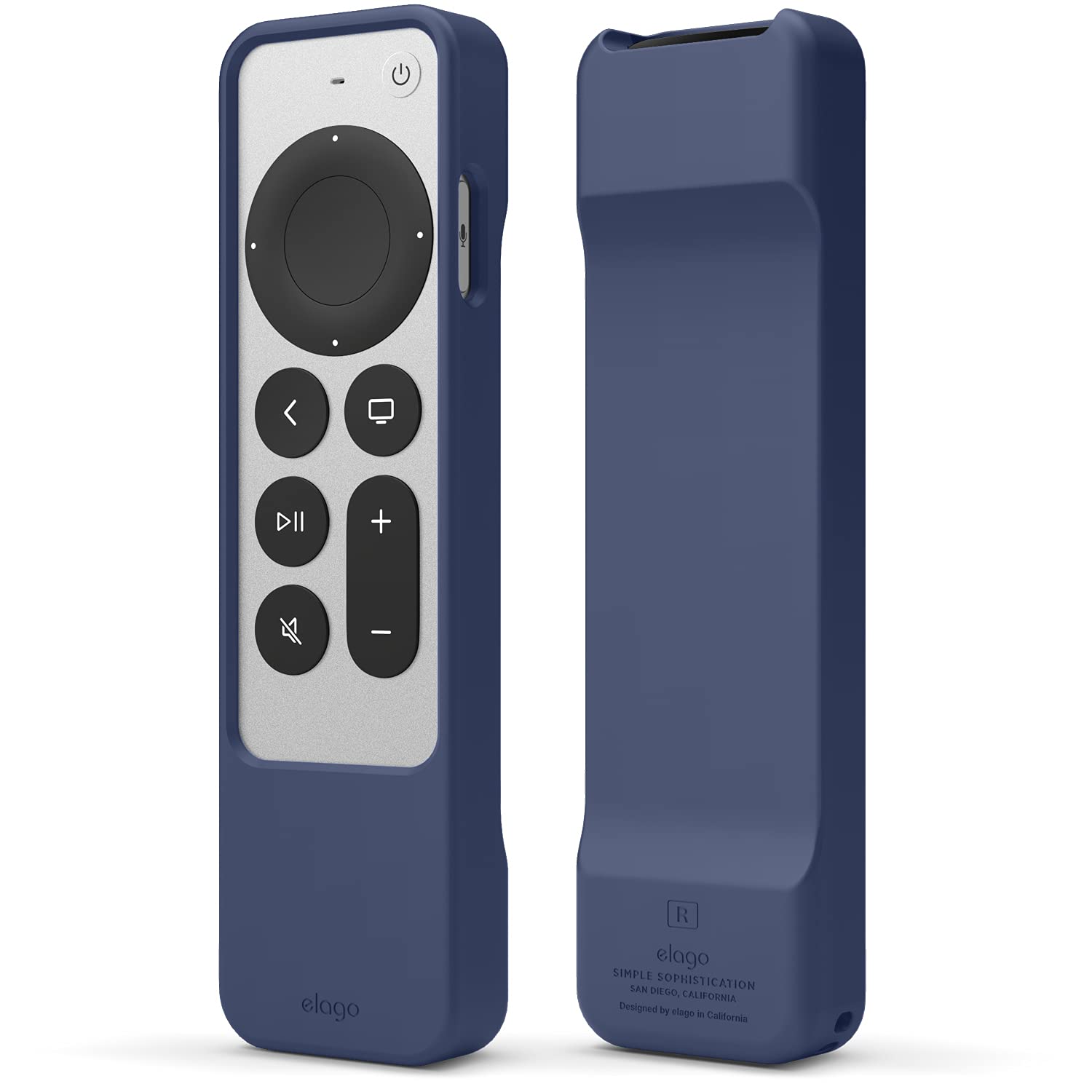 elago R1 Case Compatible with 2022 Apple TV 4K Siri Remote 3rd Gen, Compatible with 2021 Apple TV Siri Remote 2nd Gen- Magnet Technology, Lanyard Included, Full Access to All Functions [Jean Indigo]