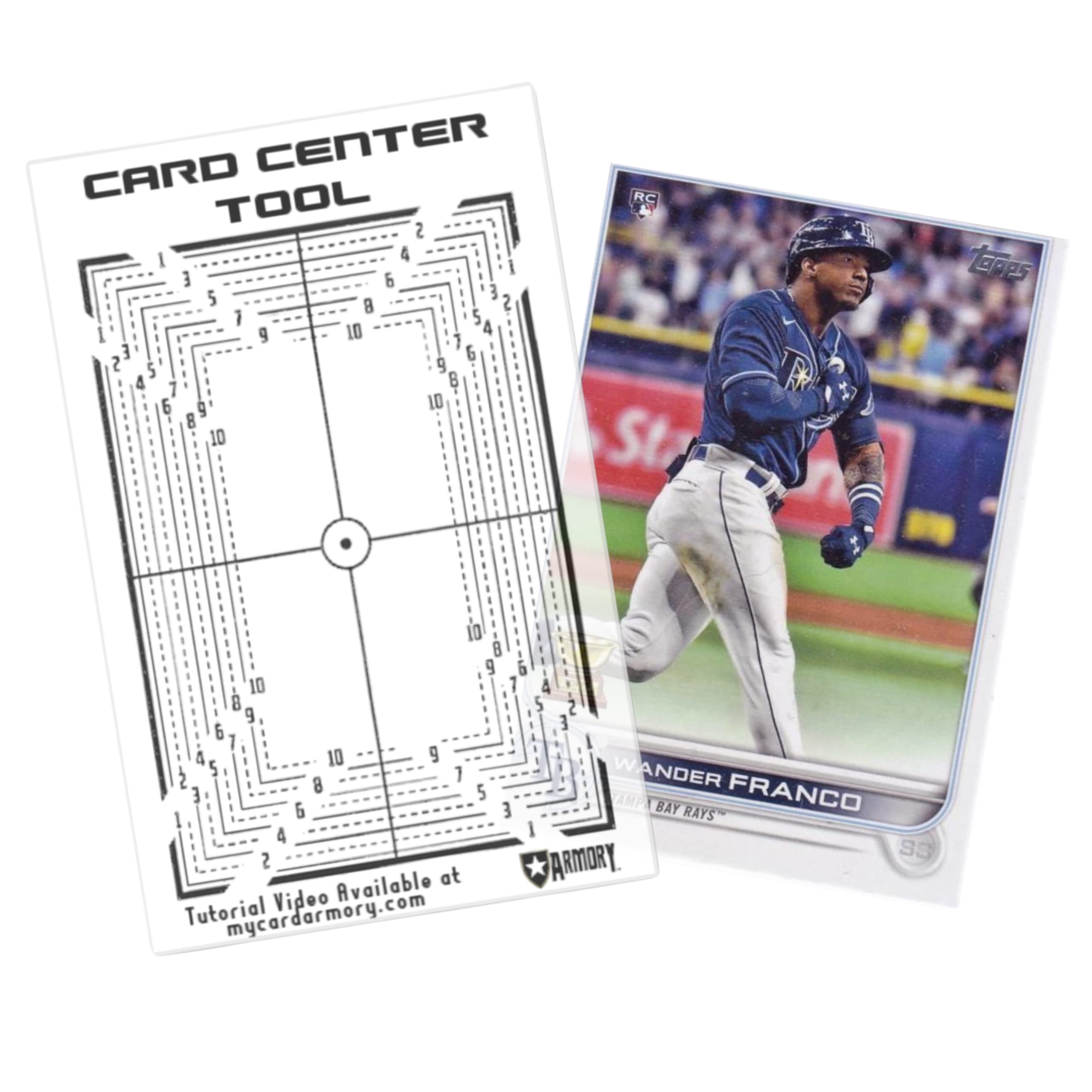 ARMORY Trading Card Centering Tool | Centering Tool for Standard Sized Trading Cards/Collectible Sports Trading Cards Panini Prizm Topps | Does NOT Work with Japanese Gaming Cards)