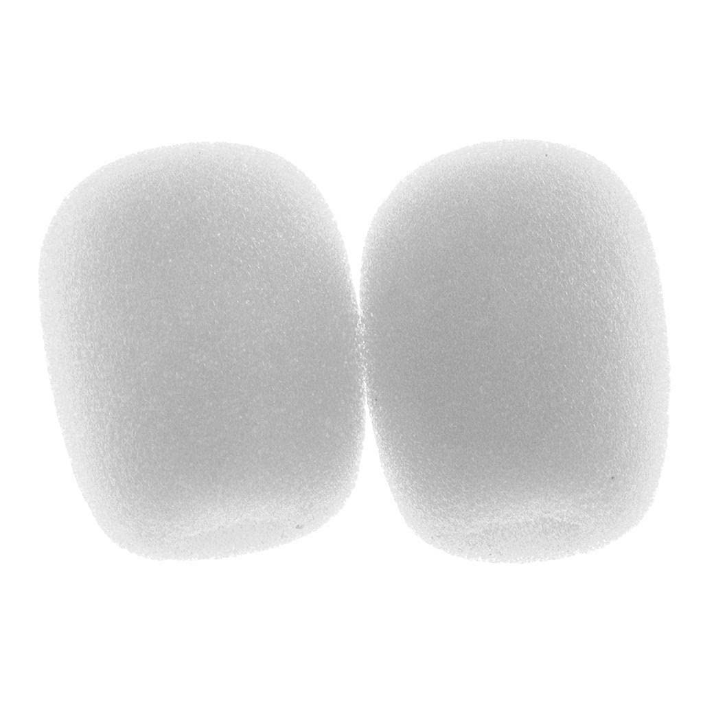 Gazechimp Universal Headset Foam Microphone Windmuff Mic Covers, 10x, White