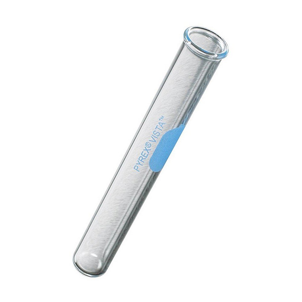 Corning 70800-15 Pyrex Vista Beaded Rim Test Tube, OD (Pack of 50) (15mm x 125mm)
