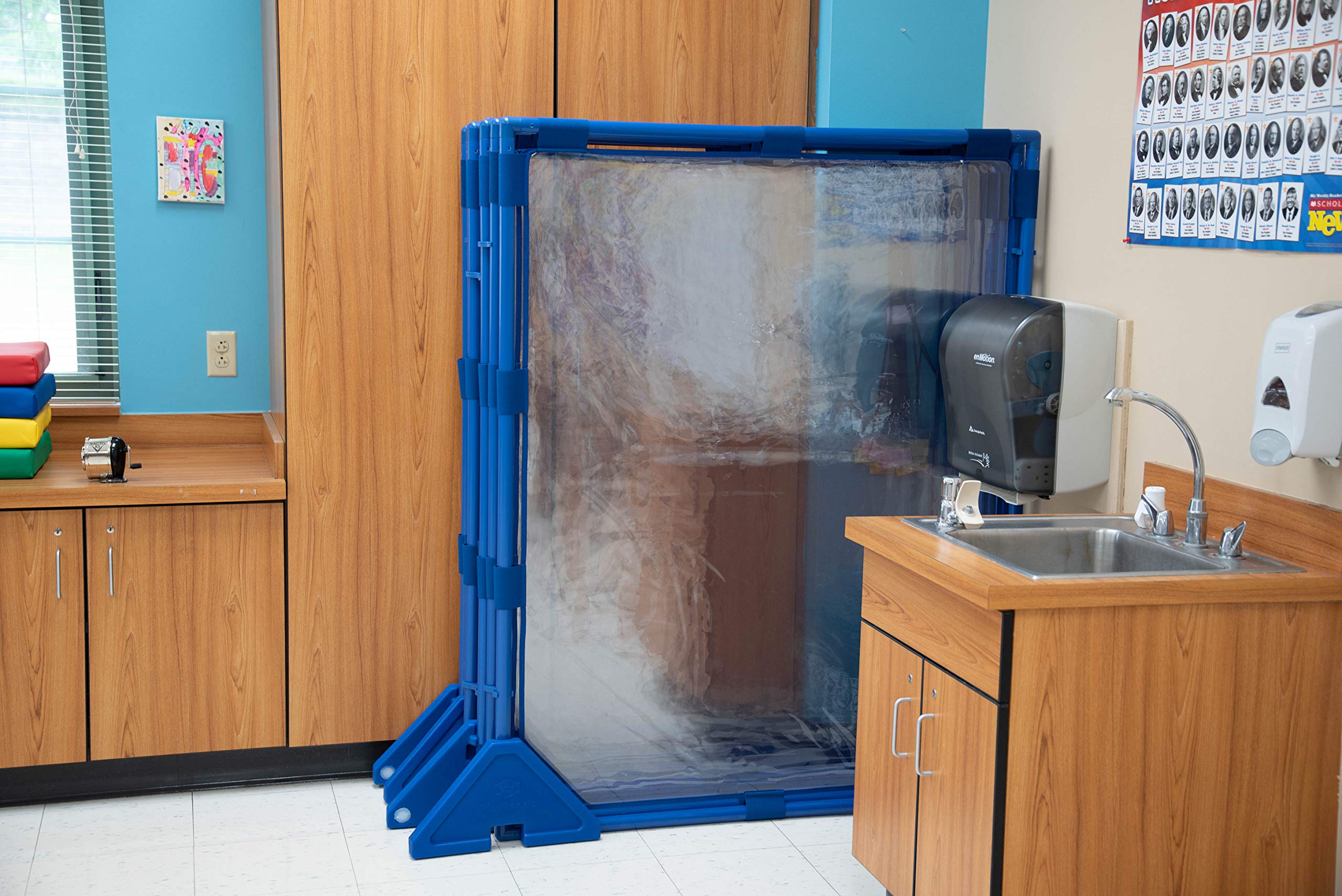 Children's Factory Big Screen Clear PlayPanel Super Set - 8, Kids Room Dividers, Classroom Privacy Screens, Clear
