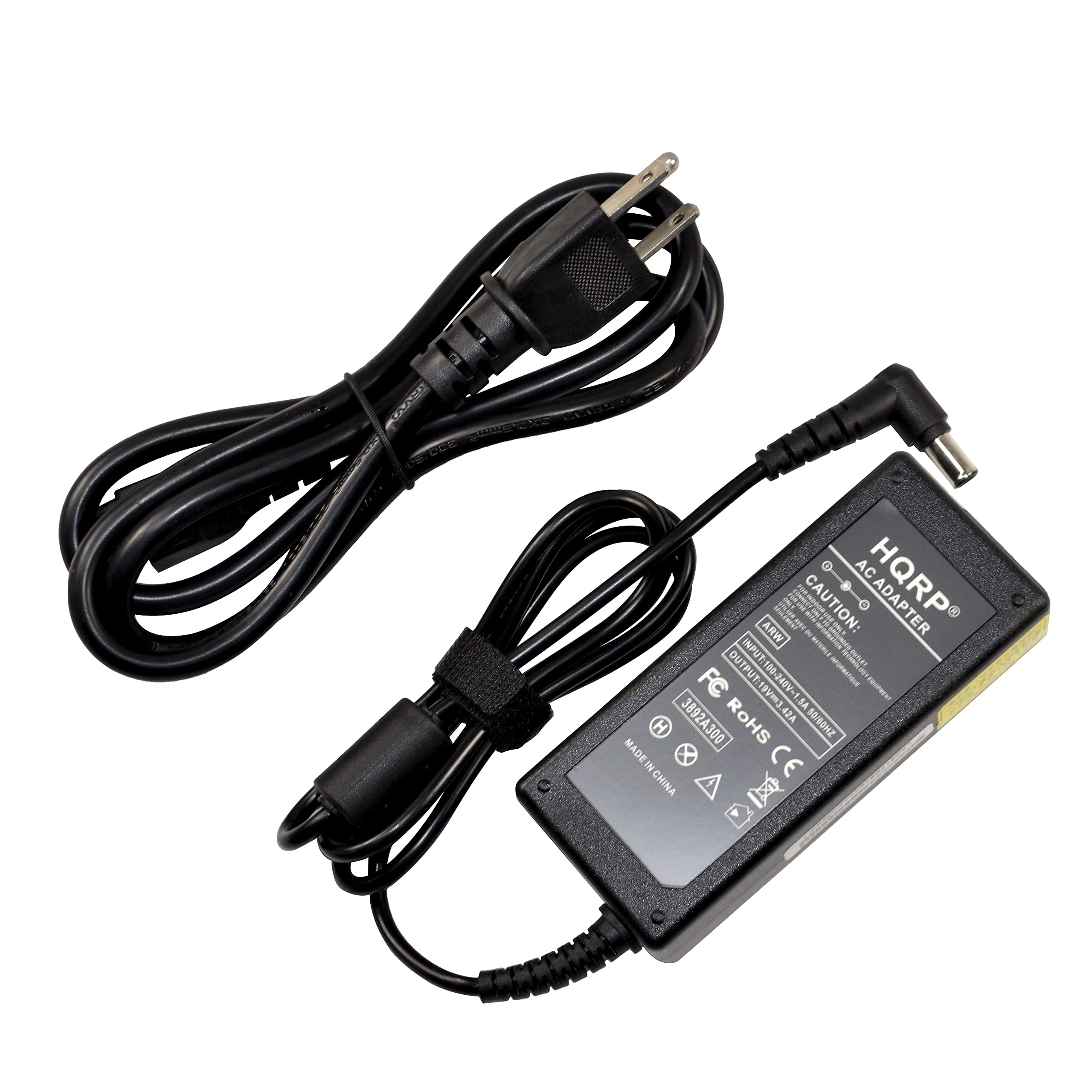HQRP 19V AC Adapter Compatible with LG LCAP21 LCAP26-A LCAP21B EAY62648702 Monitor LED LCD HDTV TV Power Supply Cord Adaptor + Euro Plug Adapter